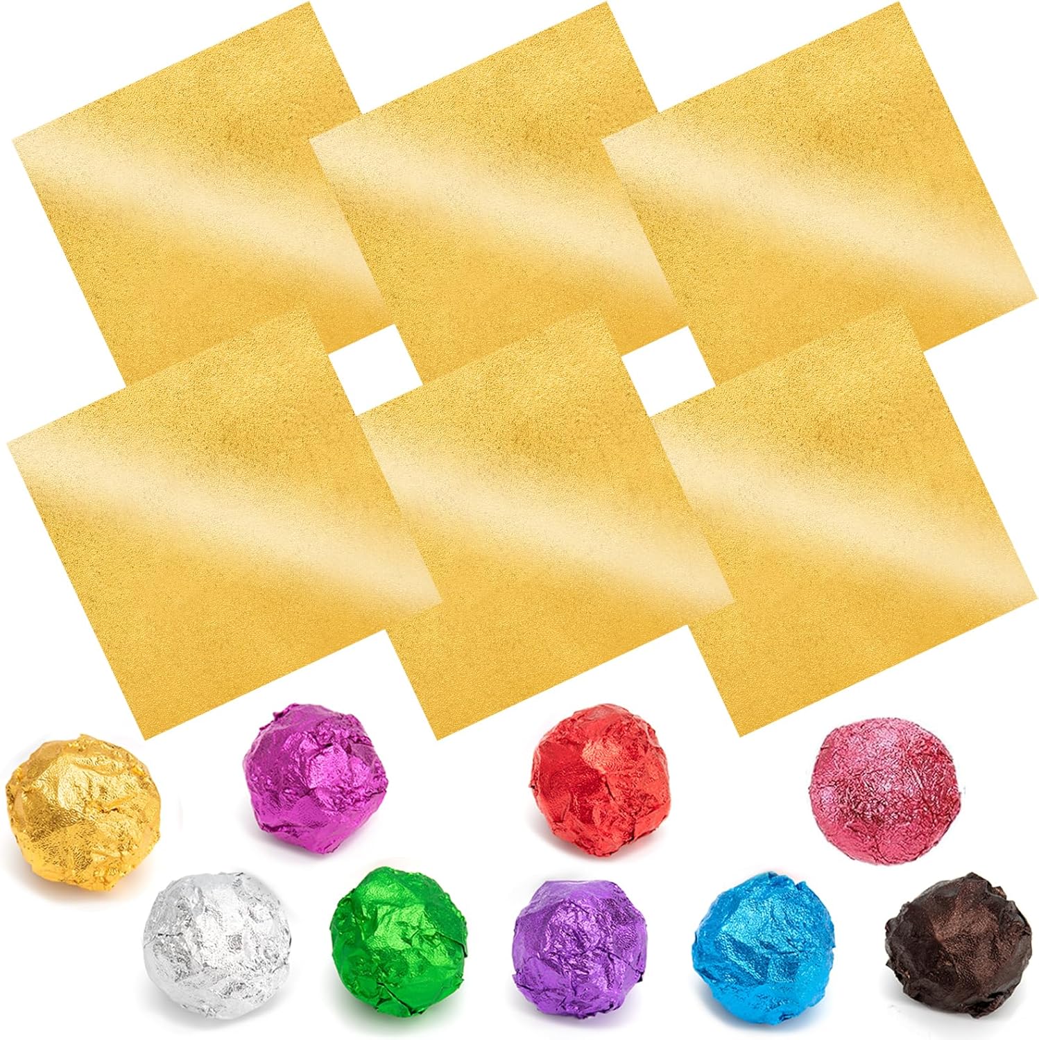 Amazon.com: 300PCS Aluminium Foil Candy Wrappers - Chocolate Wrapping ...