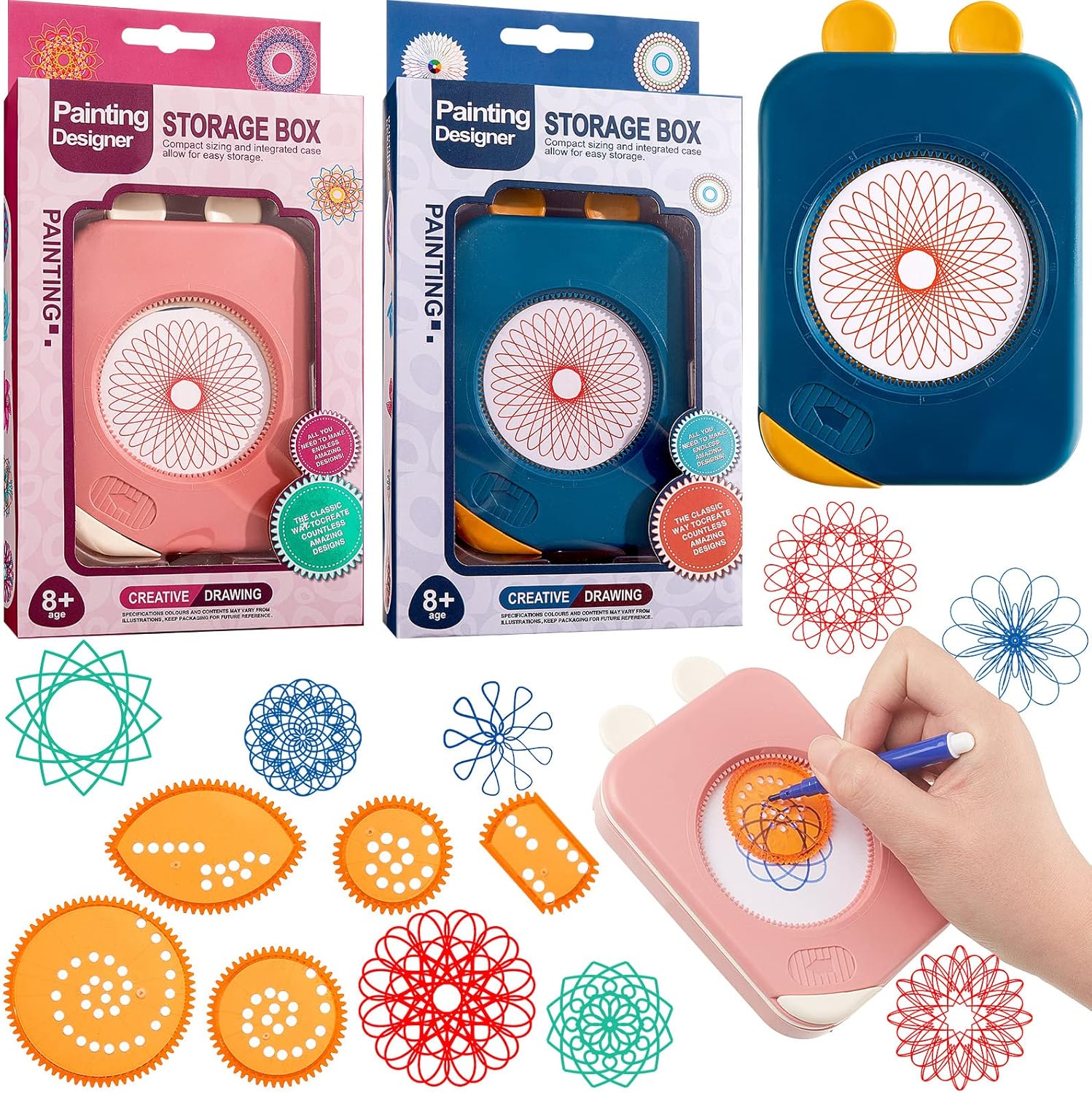 Amazon.com : Supervitae 2 Set Spiral Art Gear Geometric Ruler ...