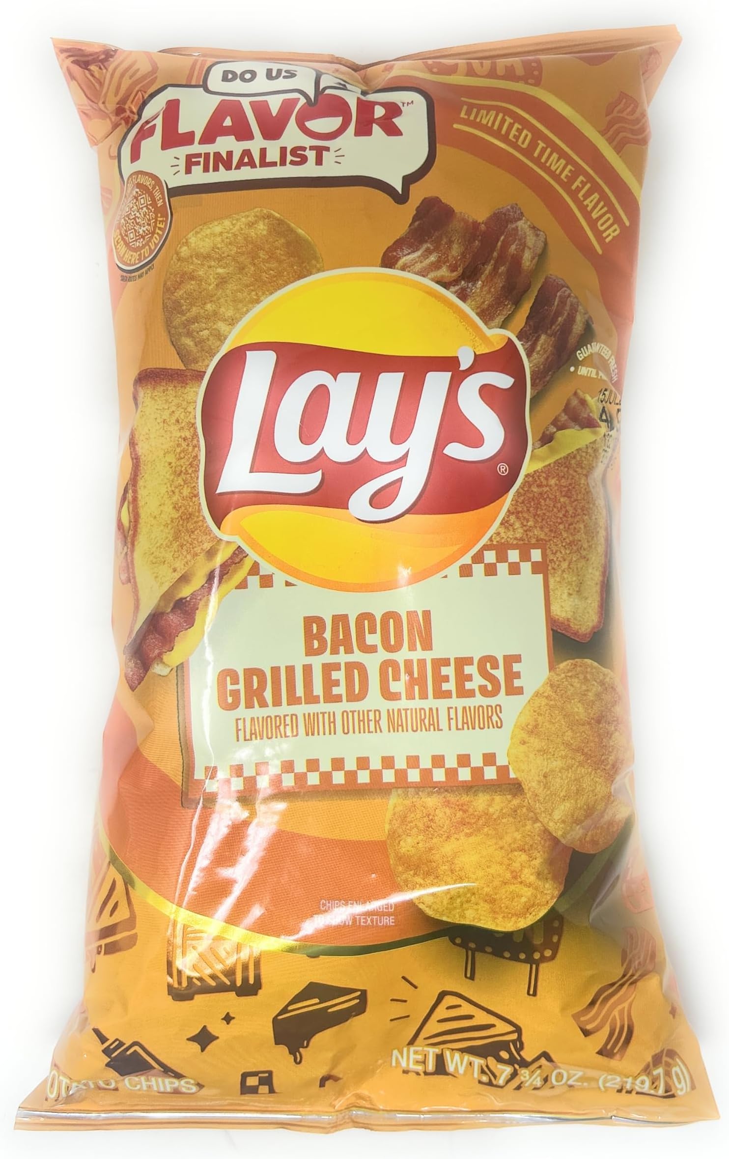 Amazon.com: Lay's Bacon Grilled Cheese Flavored Potato Chips 7.75 oz 1 bag
