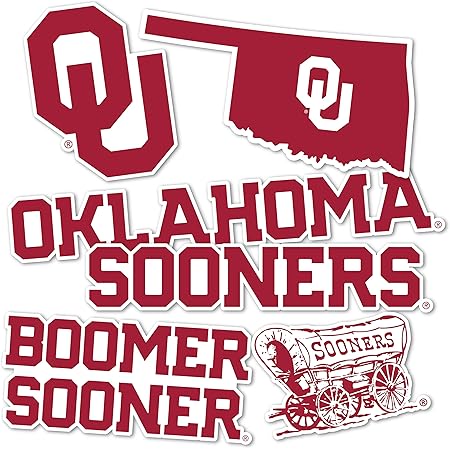 Amazon.com: Oklahoma Sooners Decal - Small OU Logo - 2 Decals : Sports ...