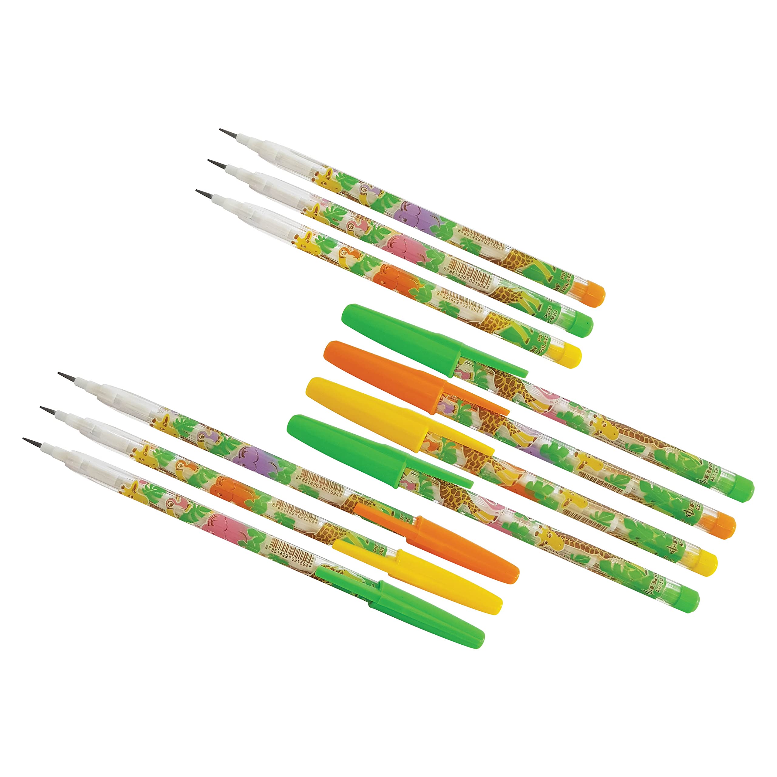 Bensia Trendy Non-Sharpening Pencils, BLACK Lead Pencils, Pack of 10 ...