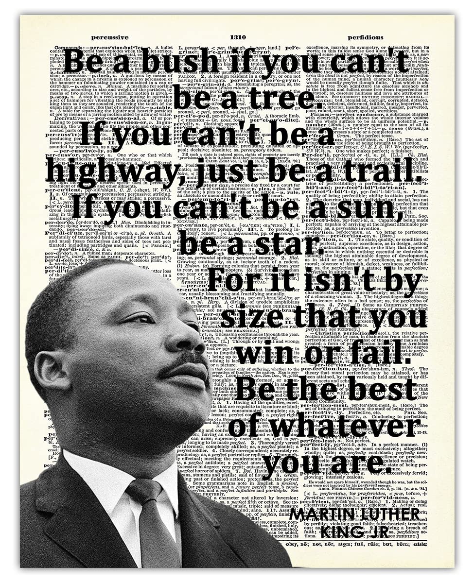Amazon.com: Inspirational Martin Luther King Poster "Be a Bush" 11x14 ...
