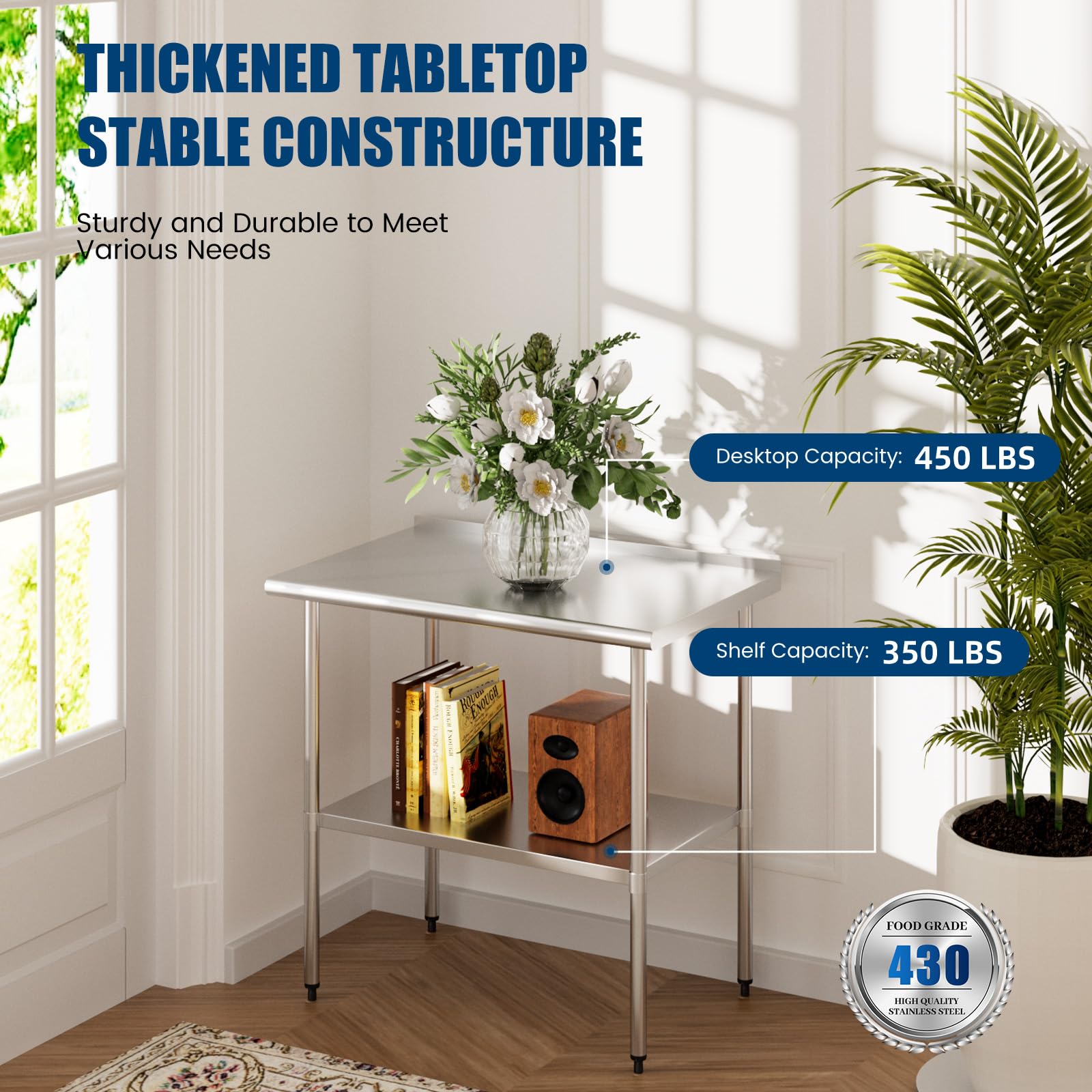 Snapklik.com : Chingoo Stainless Steel Work Table 24x36 Inch