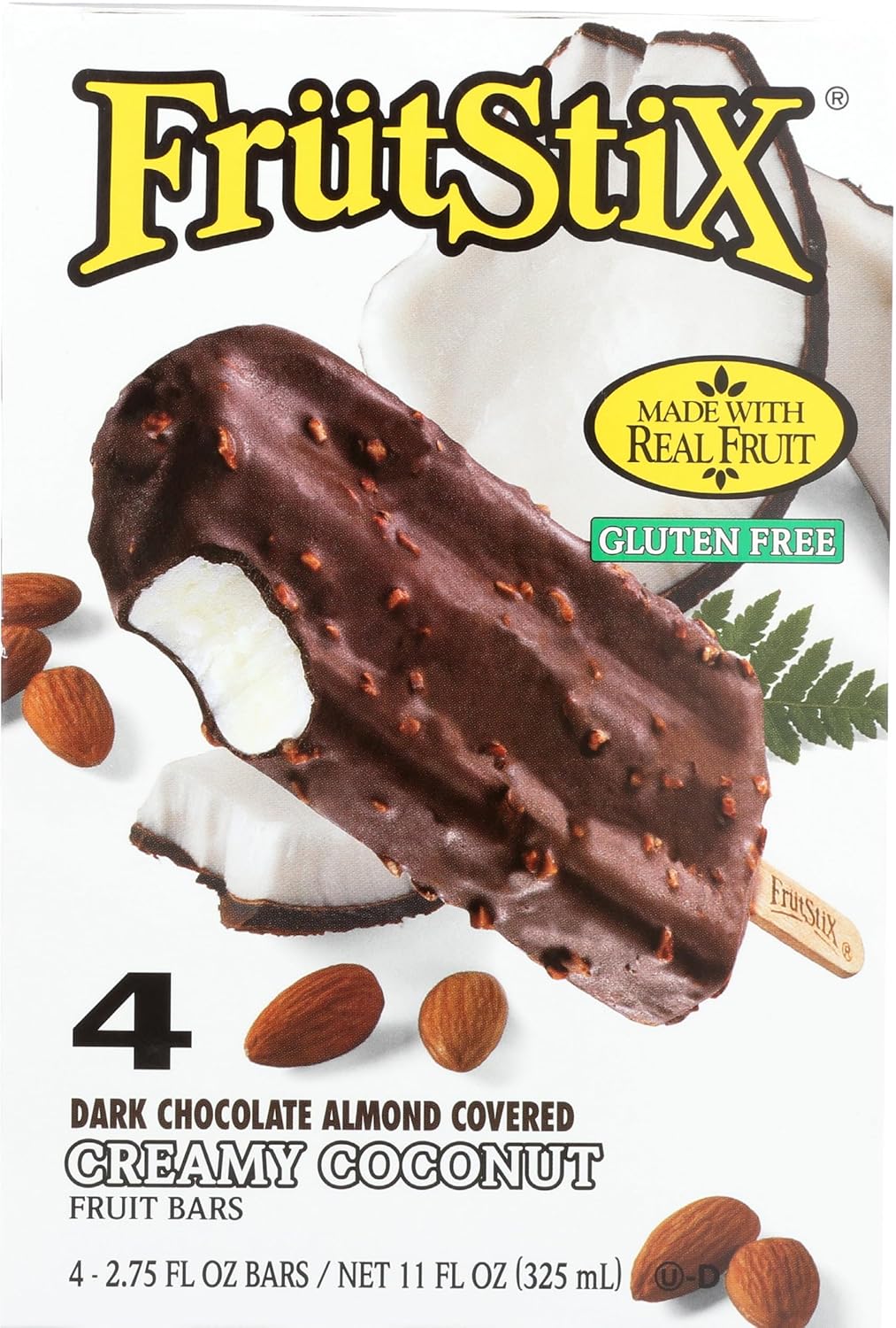 Amazon.com: FRUIT STIX Dark Chocolate Almond Covered Creamy Coconut ...
