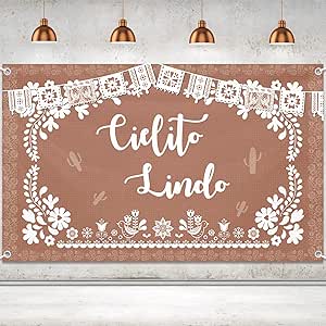 Amazon.com : Wowhub Brown Cielito Lindo Backdrop for Cielito Lindo ...
