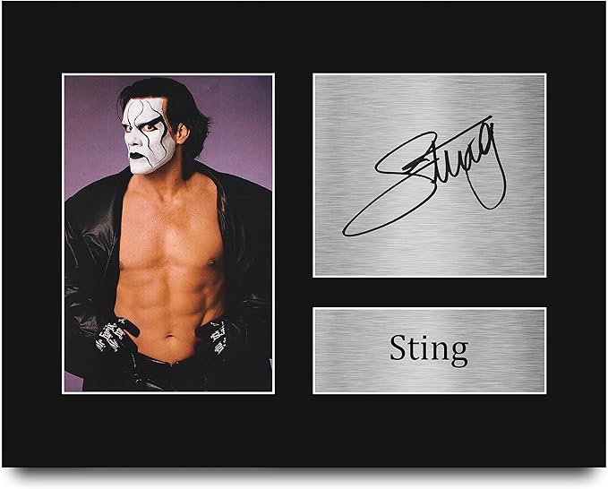Amazon.com: HWC Trading Sting Gifts Signed Printed Autograph WWE ...