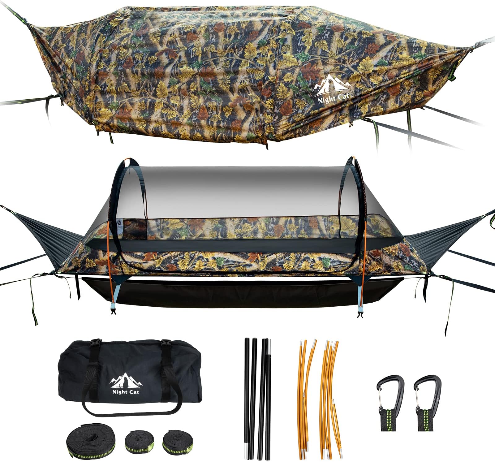 Amazon.com : Night Cat Flat Lay Hammock Tent with Mosquito Net ...