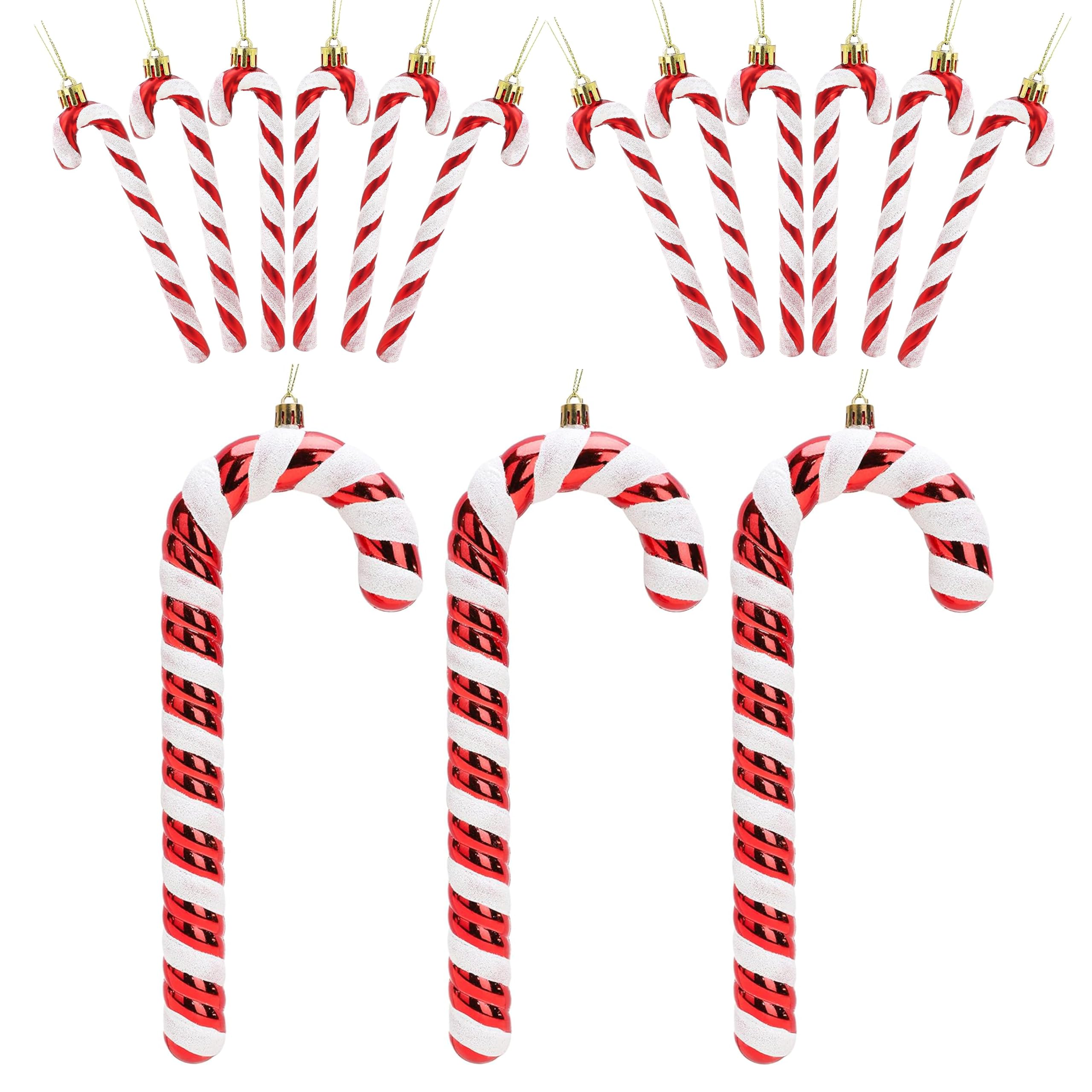 Christmas Concepts® 15 Piece Red & White Candy Cane Bundle - 3 x 250mm ...