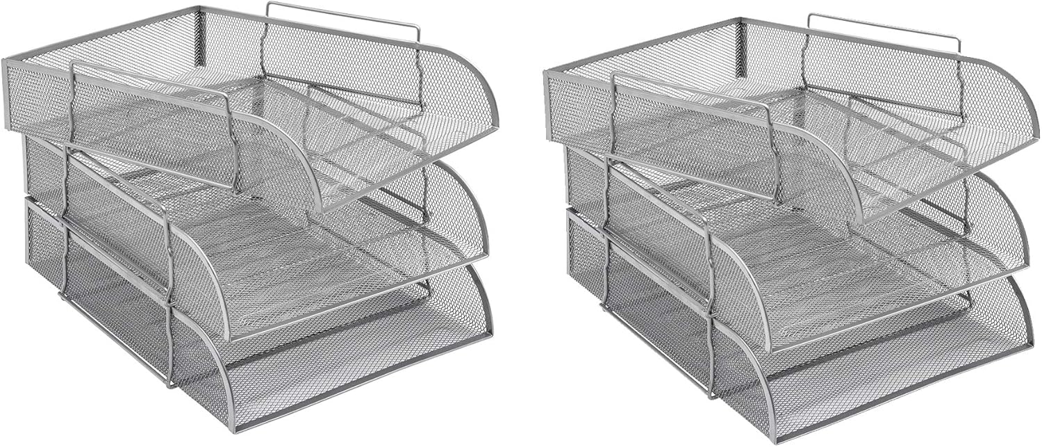 OSCO Wire Mesh Letter Tray - Silver (Pack of 6) : Amazon.co.uk ...