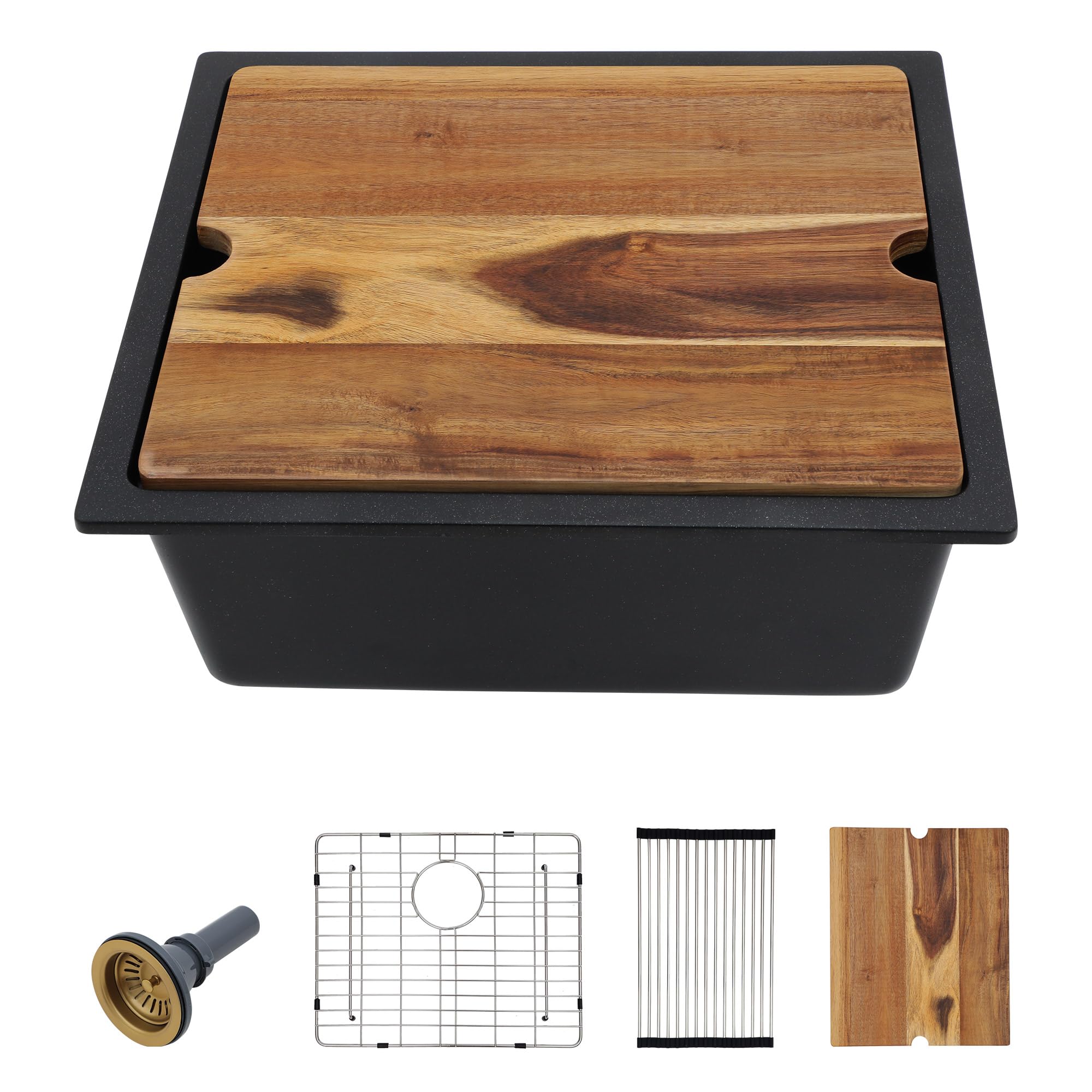 21 Undermount Bar Sink Workstation - Fulorni 21"x18" Undermount Wet Bar ...