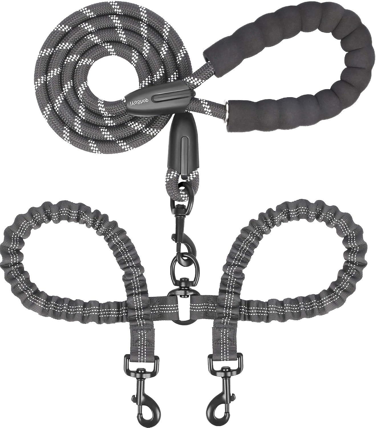 ZIBUYU® Dog Leash with Soft Padded Handle, Anti-Strain Leash Braided ...