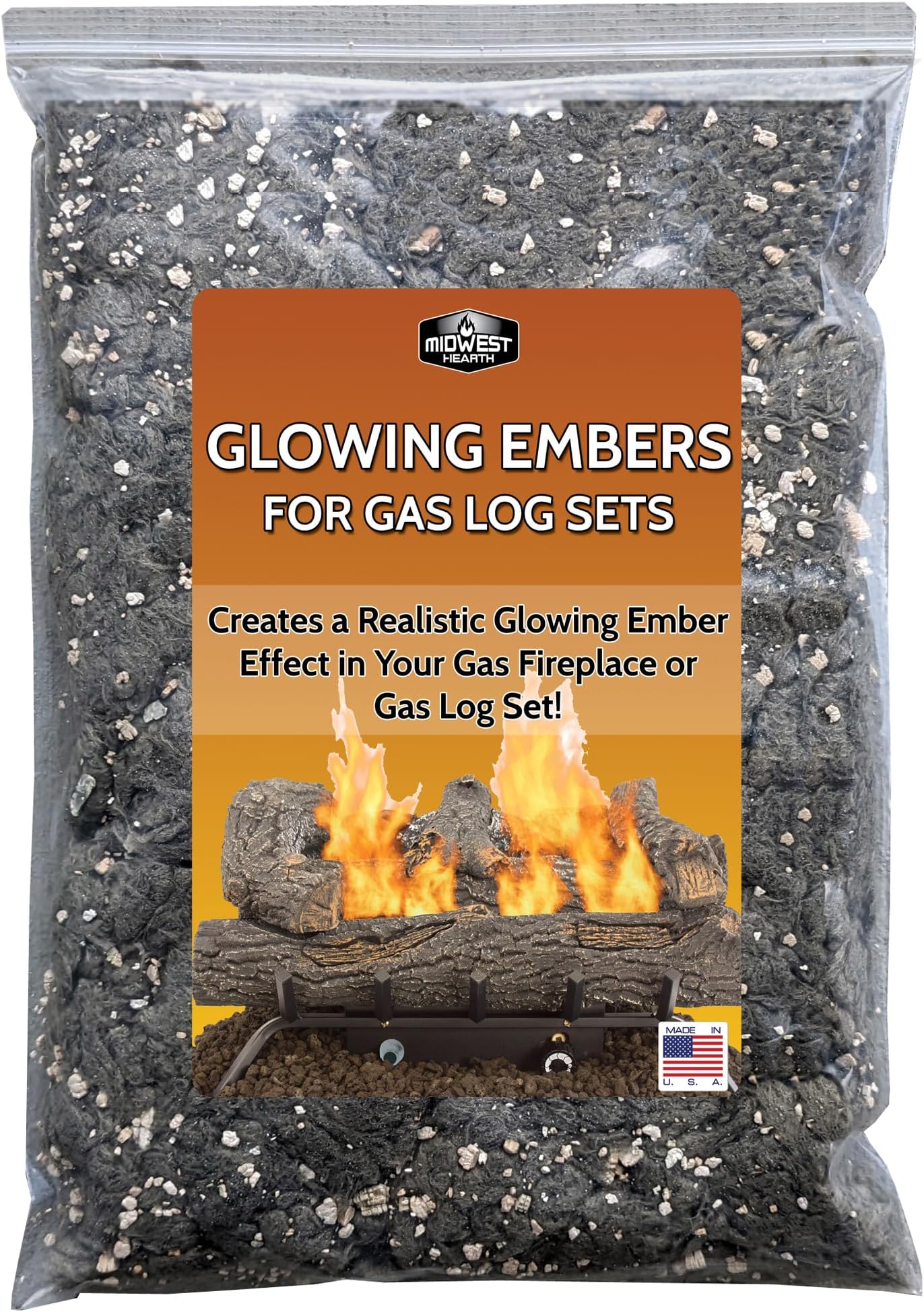 Amazon.com: Gas Fireplace Glowing Embers, Rock Wool for Vent Free or ...