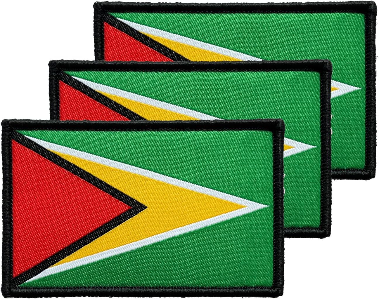 Amazon.com: 3Pcs Guyana Guyanese Flag Patch 2x3 Inch, Hook Loop Tactical Embroidered Armband ...