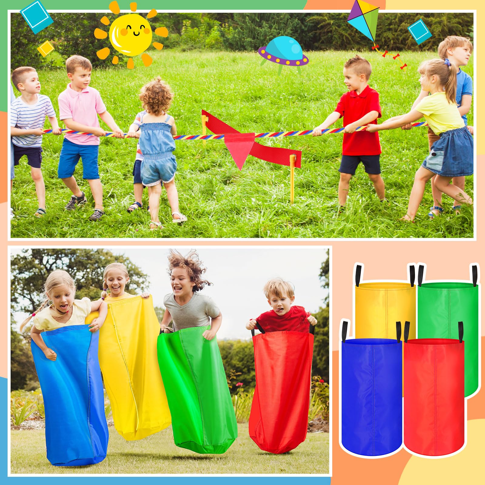 Snapklik.com : 70 Pcs Carnival Outdoor Games Potato Sack Race Bags For ...