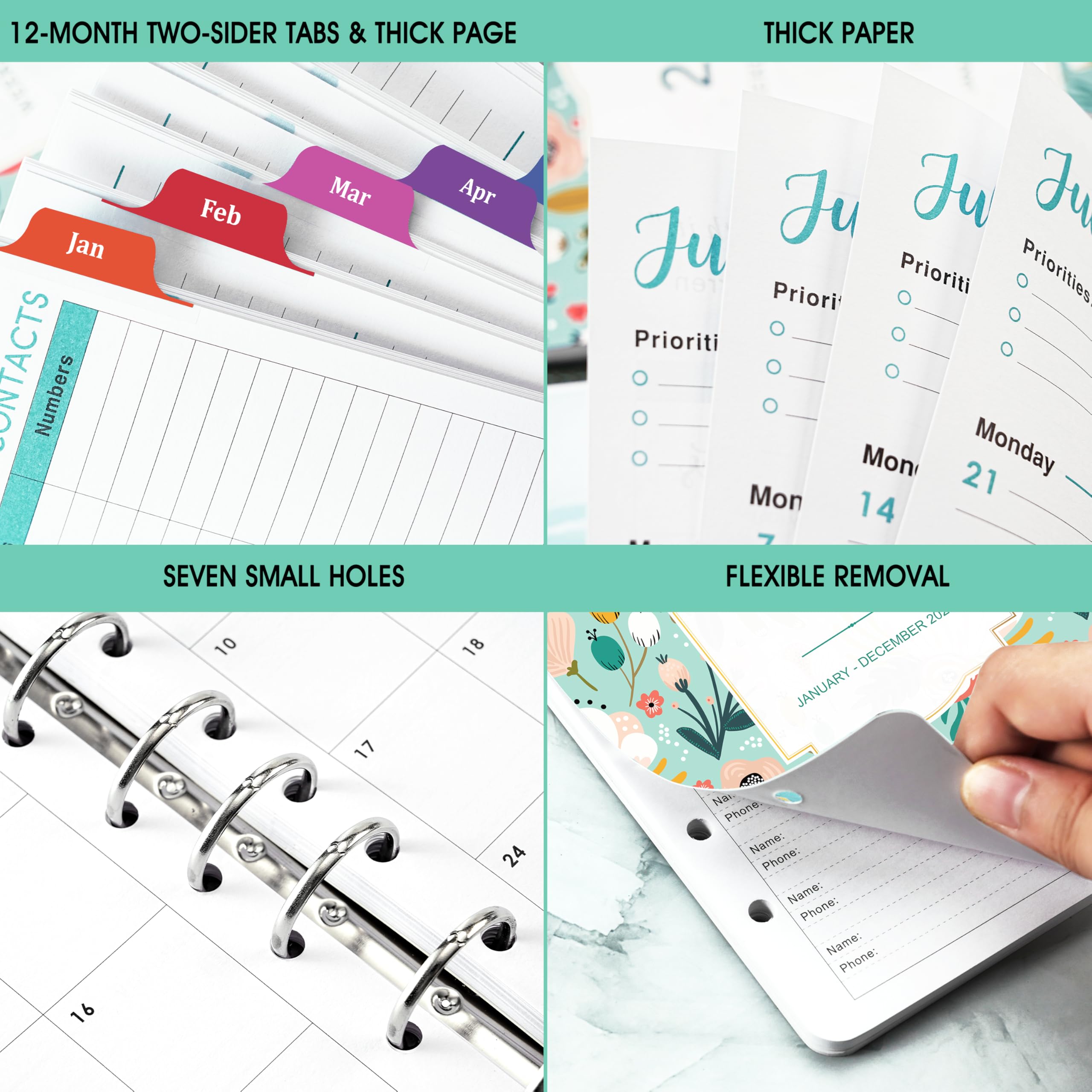 Snapklik.com : 2026 Planner Refills - 7 Punched Holes 2026 Weekly ...