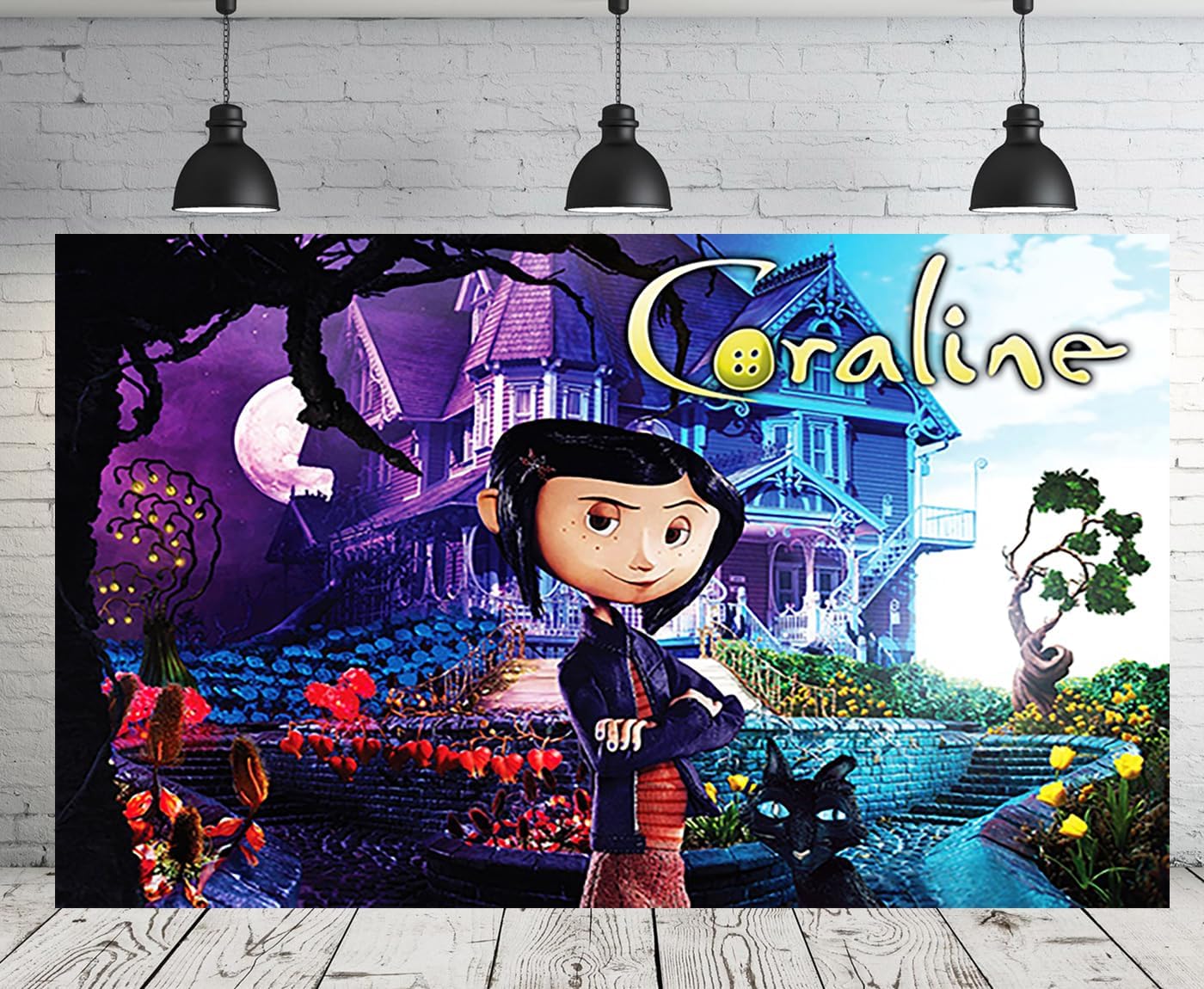Amazon.com : Halloween Coraline Backdrop for Birthday Party Supplies ...