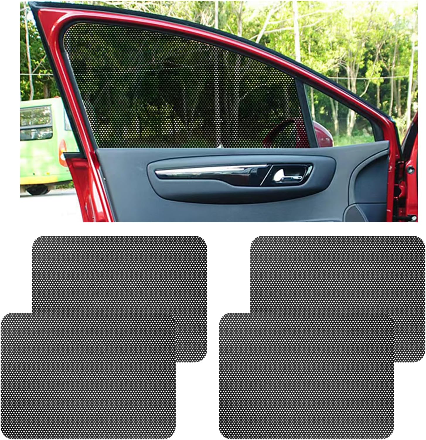 Amazon.com: 4-Pcs Removable Static Cling Car Window Tint Film, DIY Heat ...