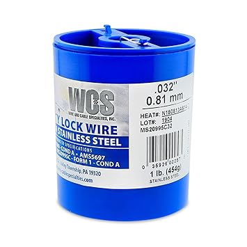 Wire and Cable Specialties MC0320-1#D .032" Safety Lockwire (MS20995C32 ...