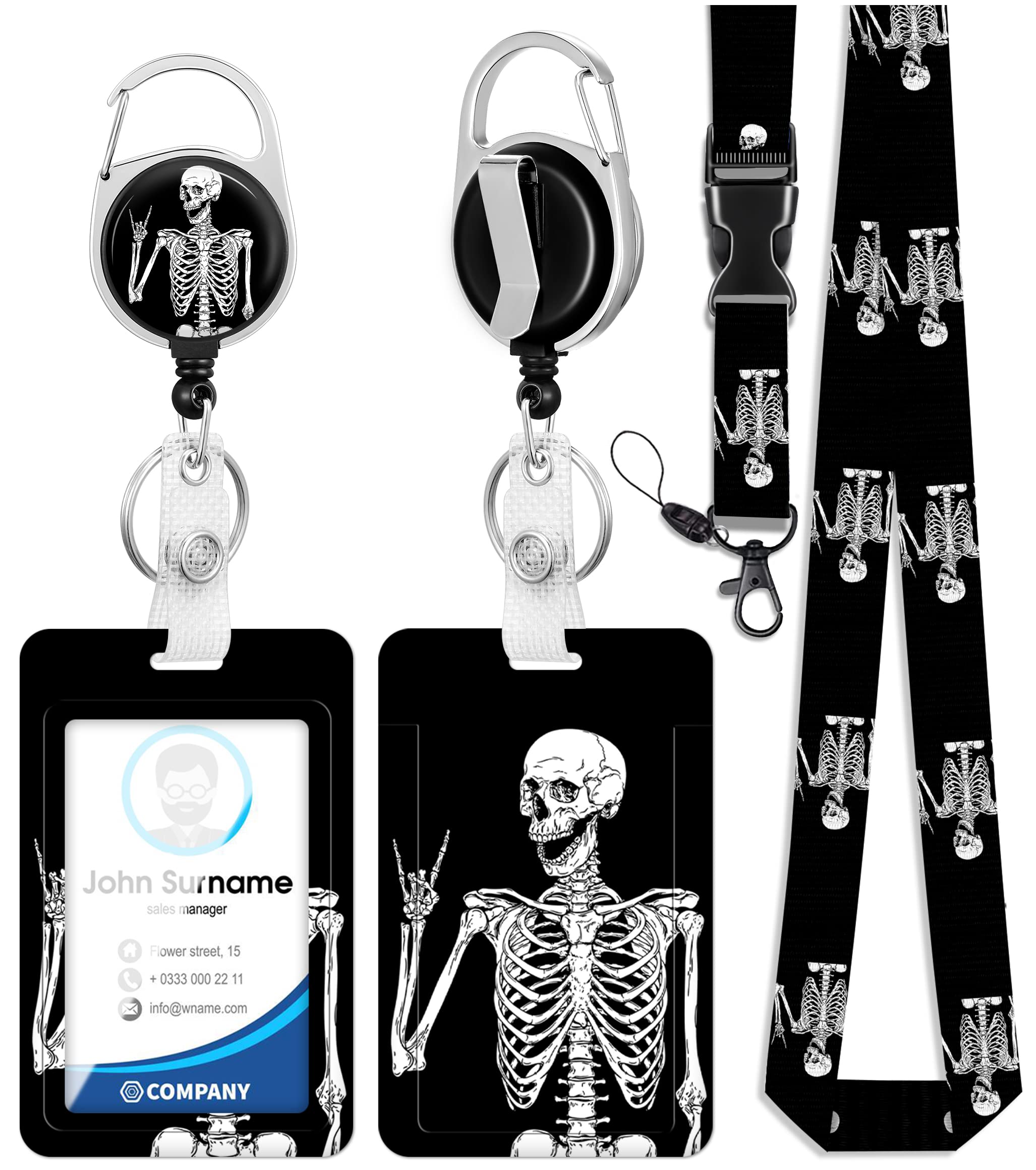 OffiEase Retractable Lanyard with ID Card Badge Holder - Heavy Duty ...