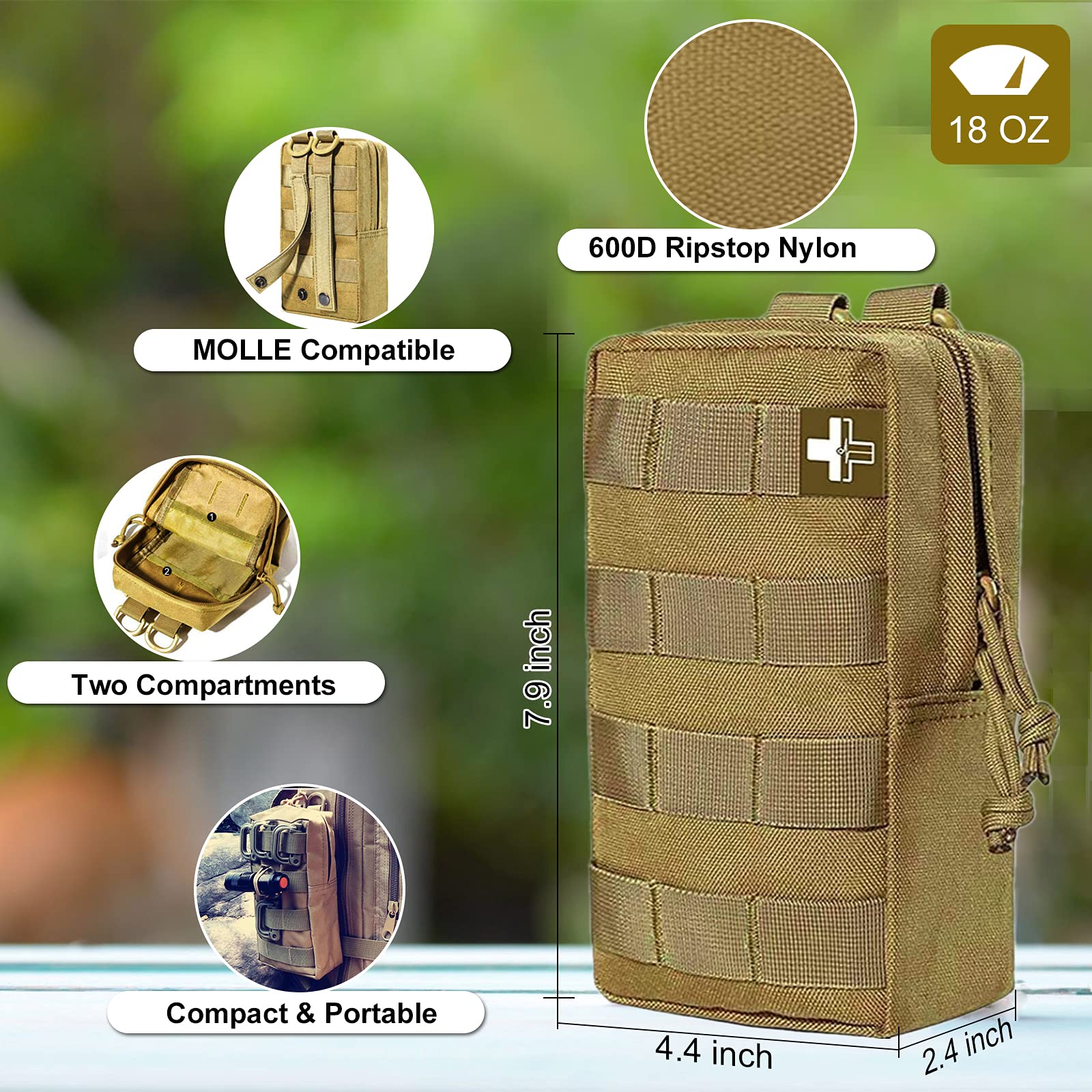 [2022 Upgrade] IFAK Trauma Kit,Emergency IFAK First Aid Kit with ...