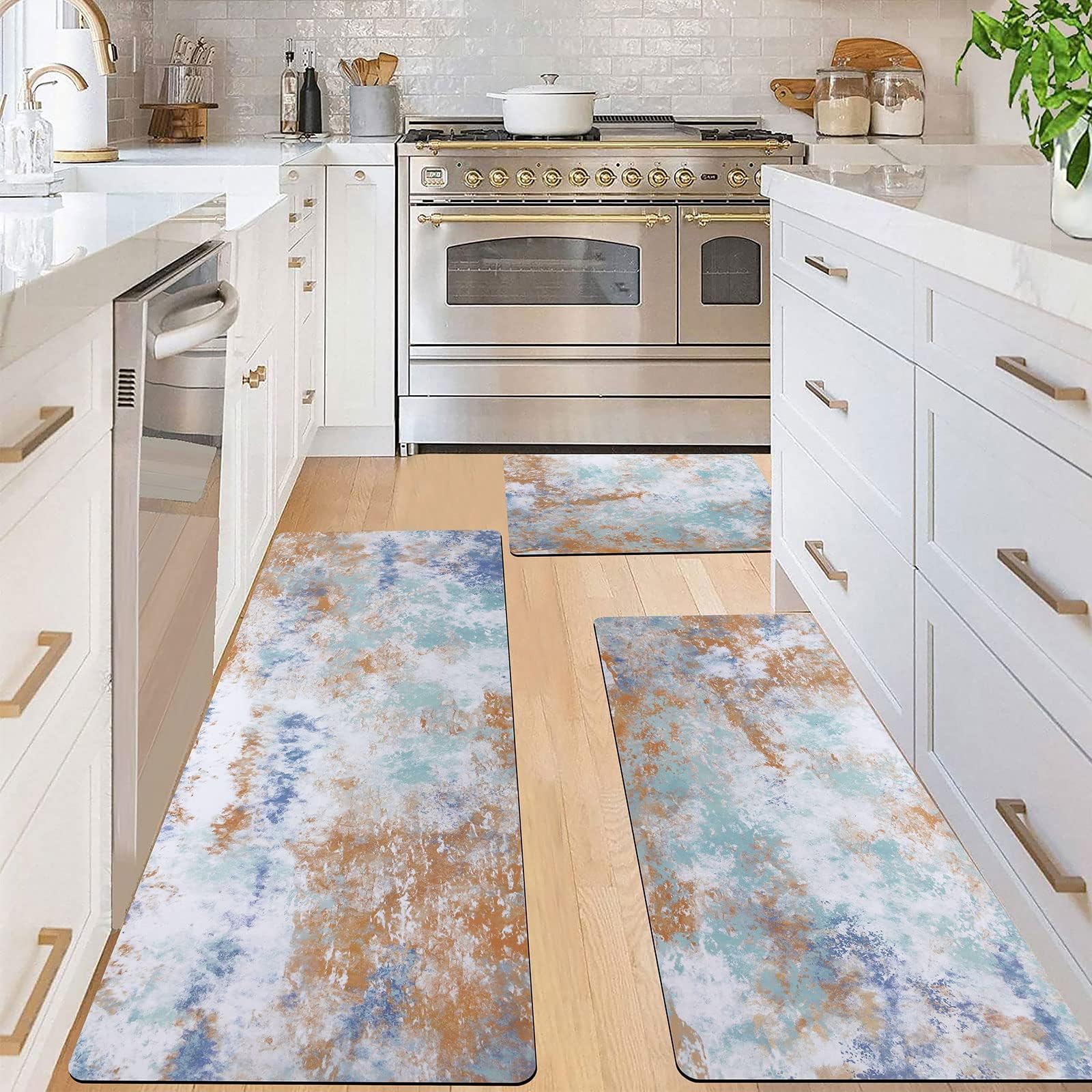 Amazon.com: MATBAR Kitchen Rugs Sets of 3 Non Slip Washable Kitchen ...