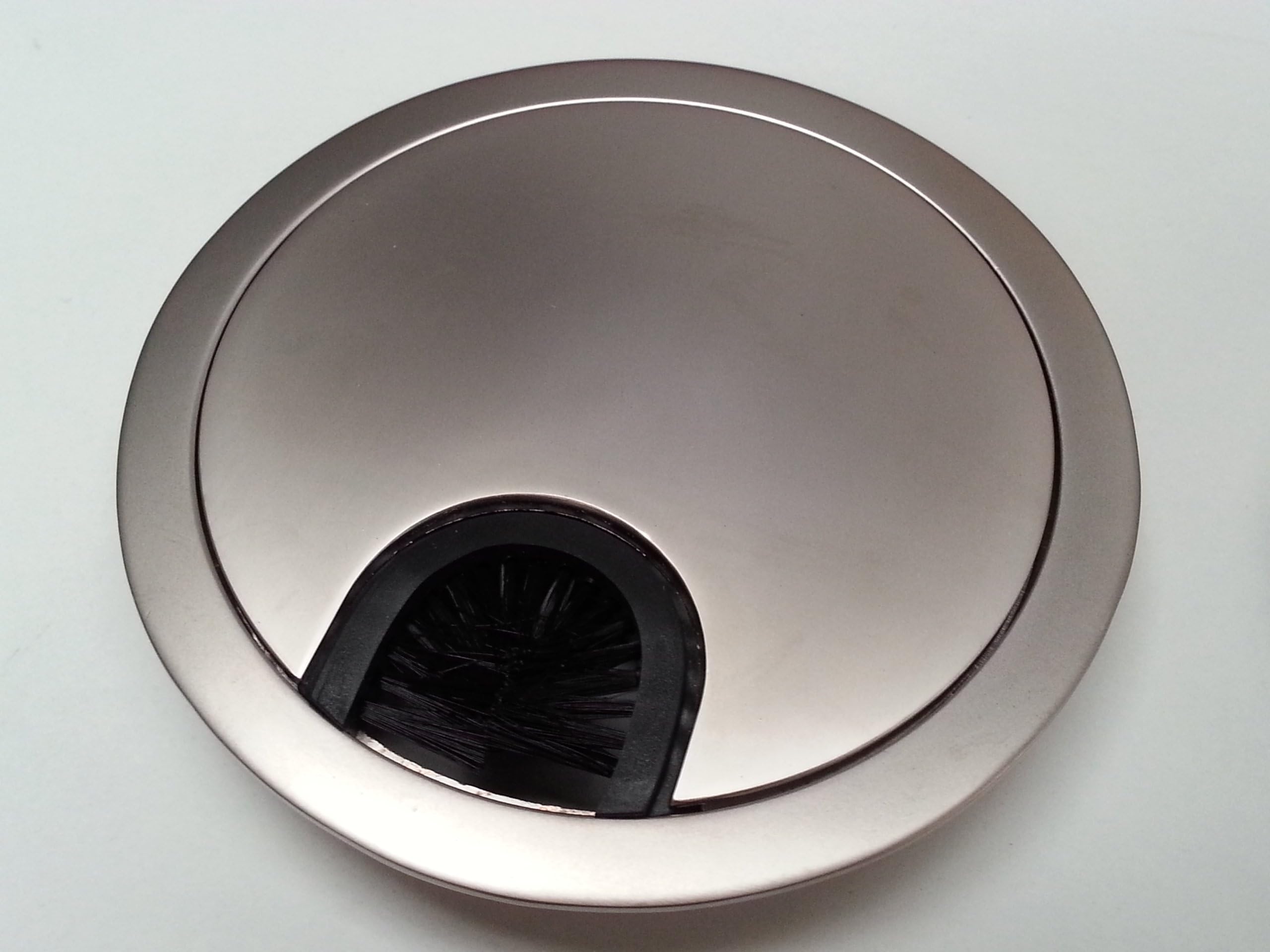 80MM METAL DESK CABLE TIDY OUTLET GROMMET INSERT (Satin) : Amazon.co.uk ...
