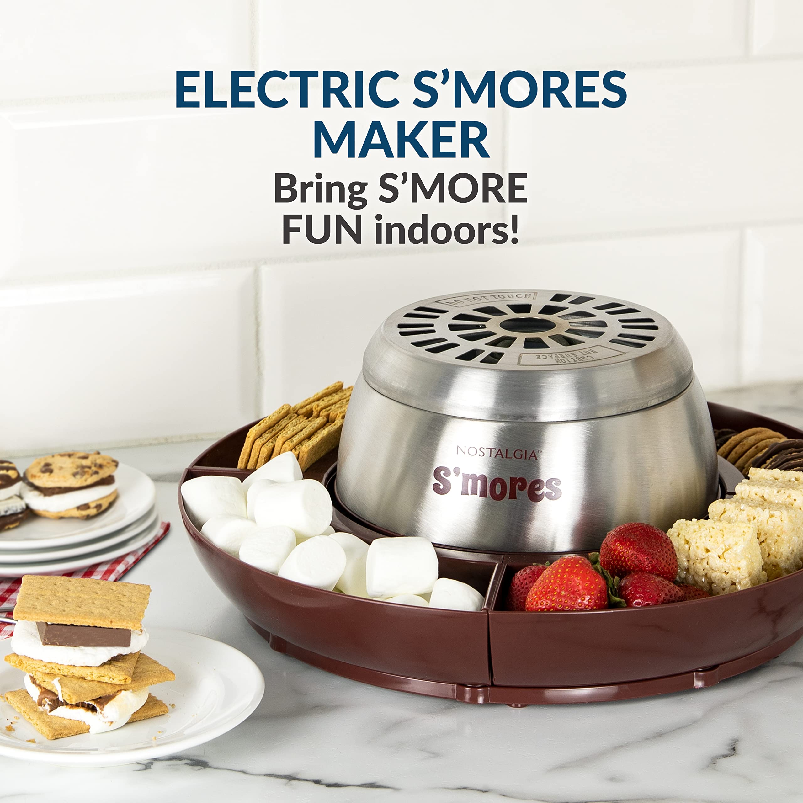 Snapklik.com : Nostalgia Tabletop Indoor Electric Smores Maker - Smores Kit