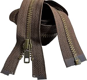 Amazon.com: YKK #7 14 Inch to 36 Inch Antique Brass Separating Jacket Zipper Heavy Duty Metal ...