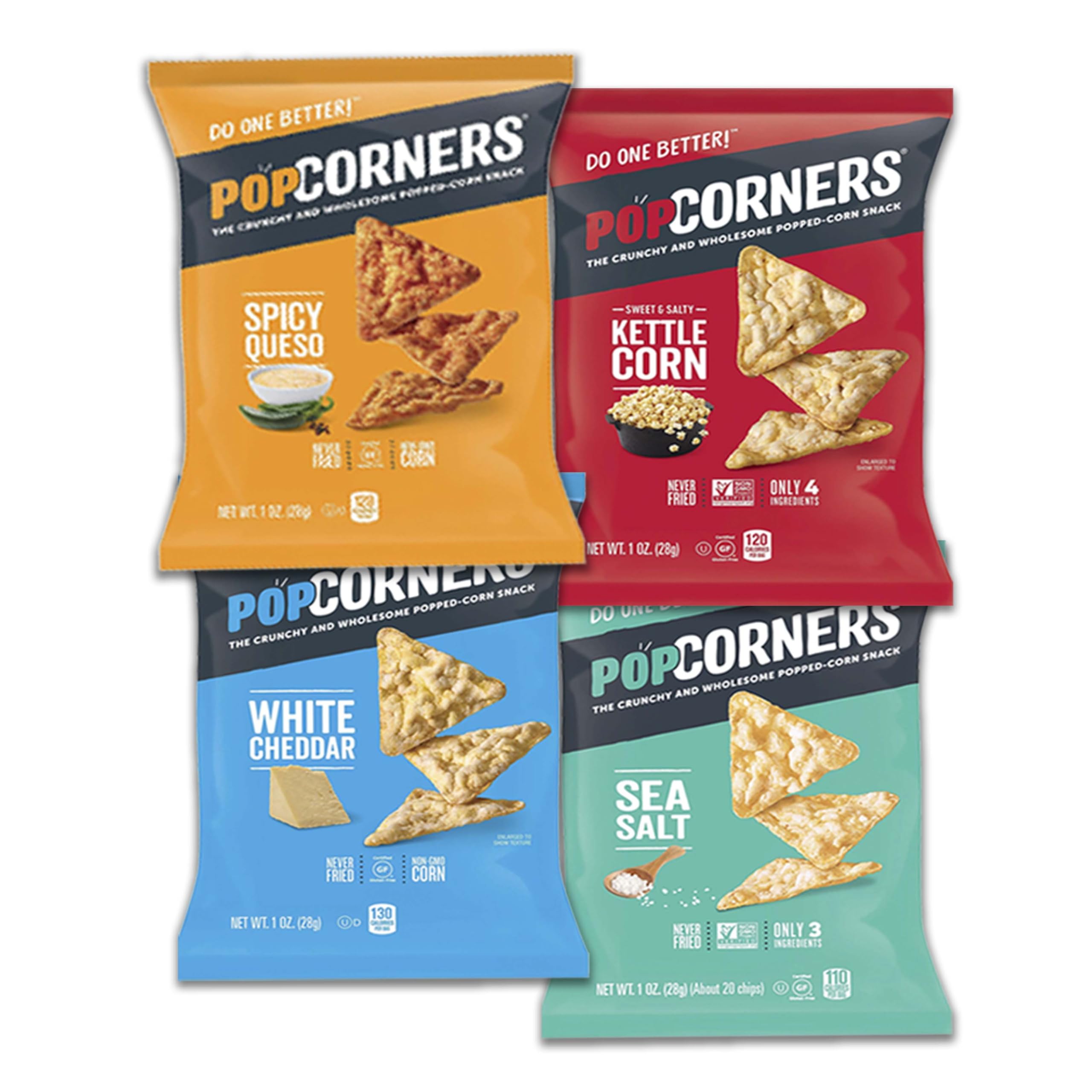 Amazon.com : Pop Corners Chip Variety Pack with Individual Bags Variety ...