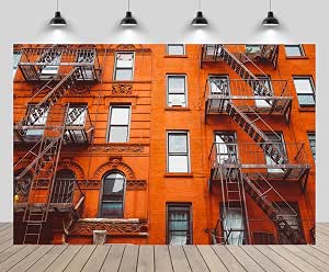 Amazon.com : chnywork 7x5ft New York Building Backdrop Vintage Brick ...
