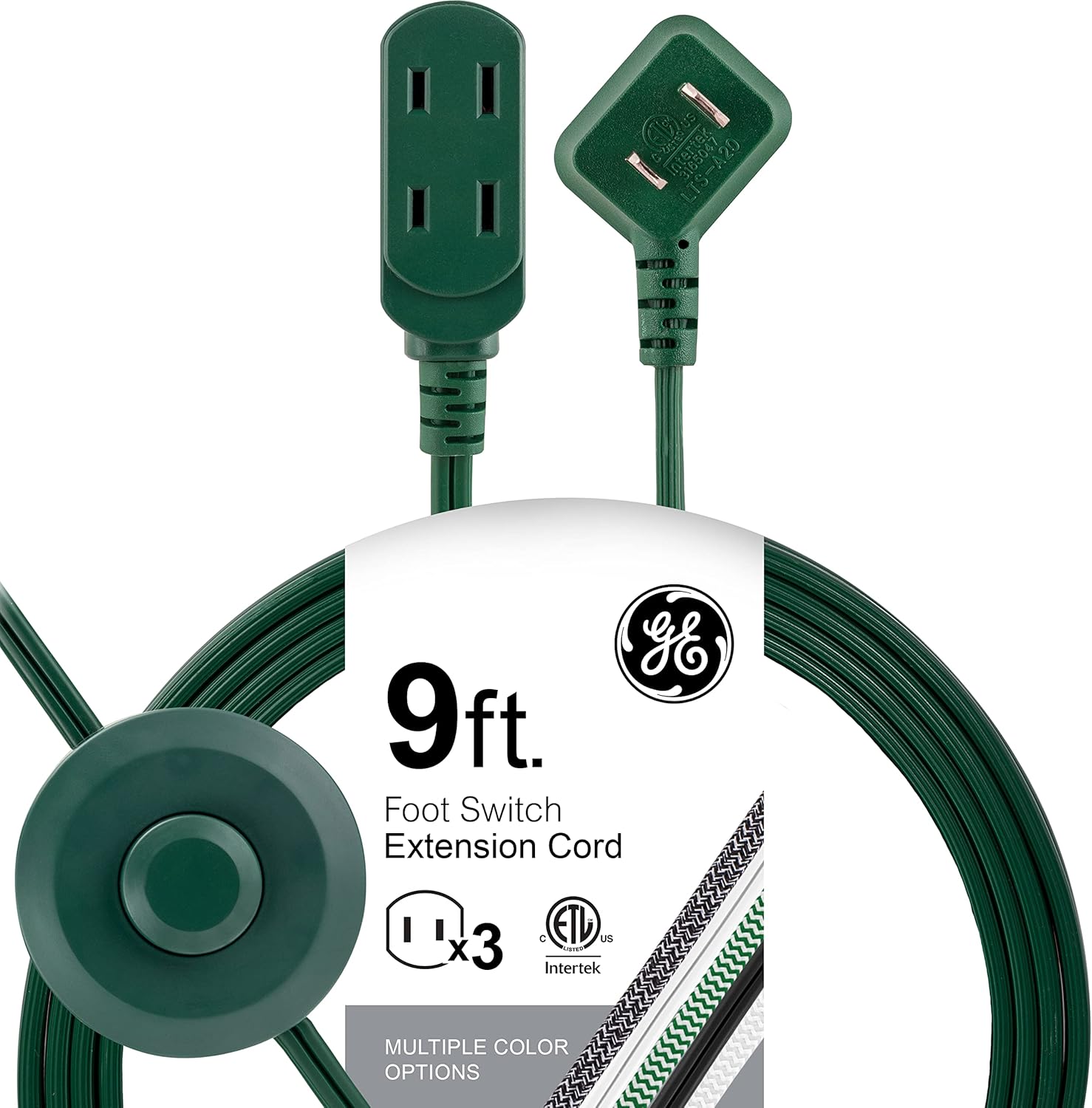 Brandclub - GE Extension Cord with Footswitch 3 Outlet Polarized ...