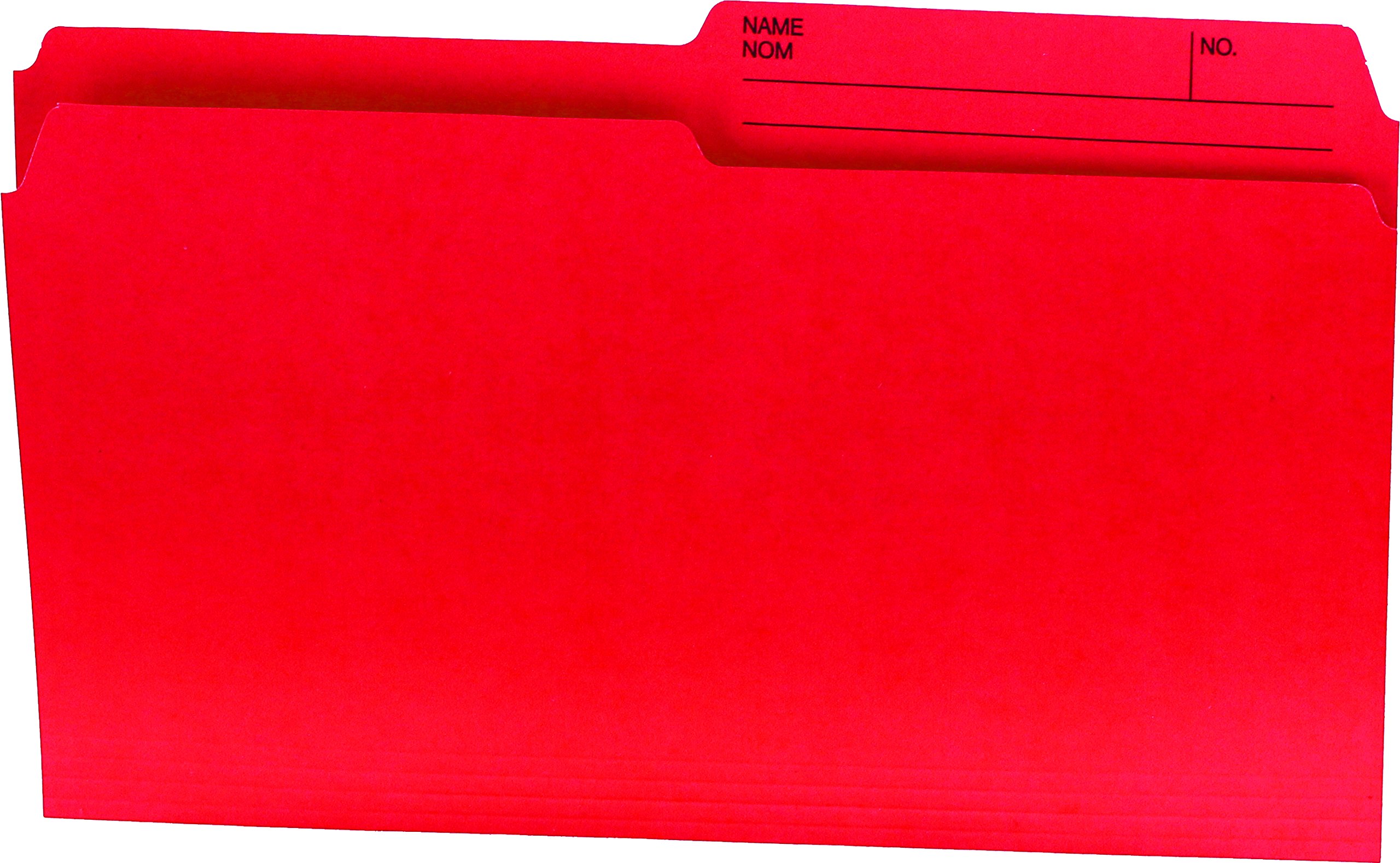 Hilroy 65161 Colored File Folders, Legal Size, 10.5 Point, Half Cut ...