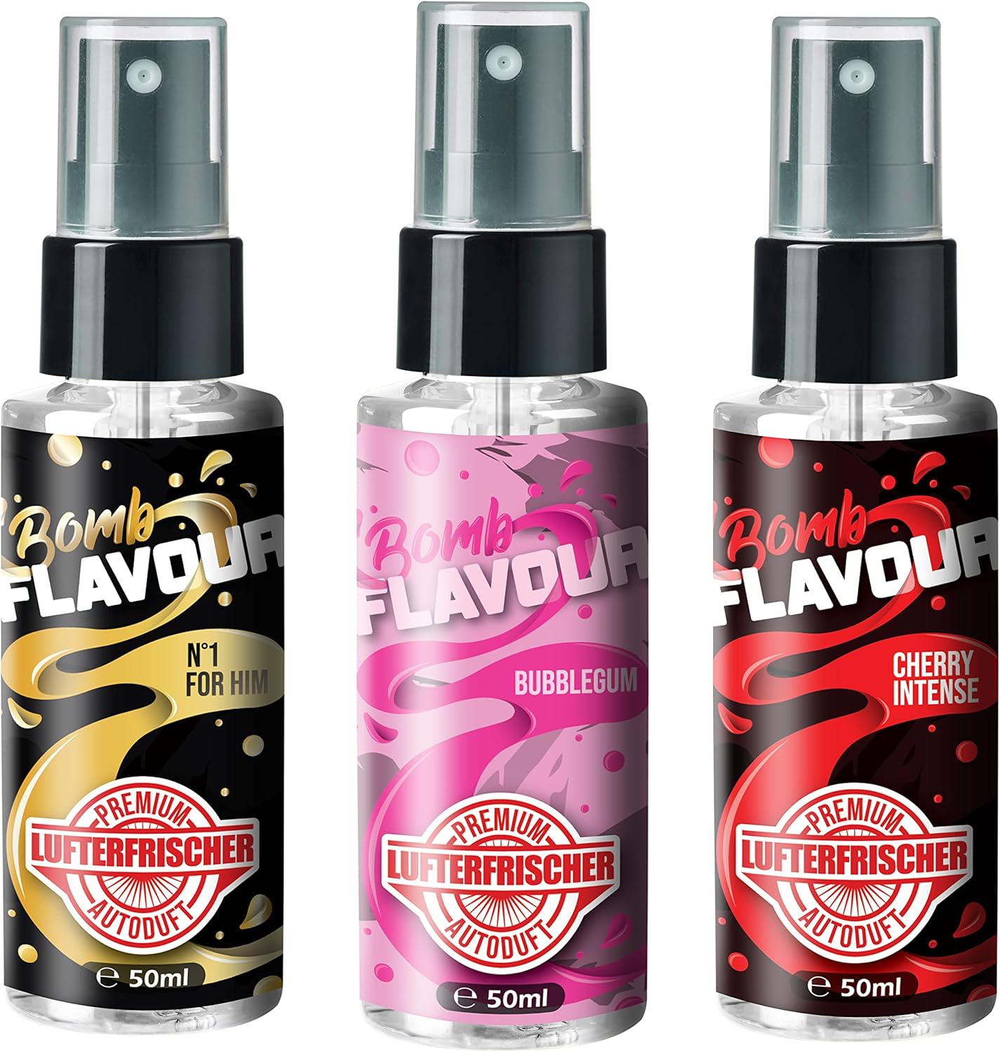 ShinyChiefs FLAVOUR BOMB Set - Autoduft-Set mit Bubblegum, No1 & Kirsch-Geruch - Lufterfrischer ...
