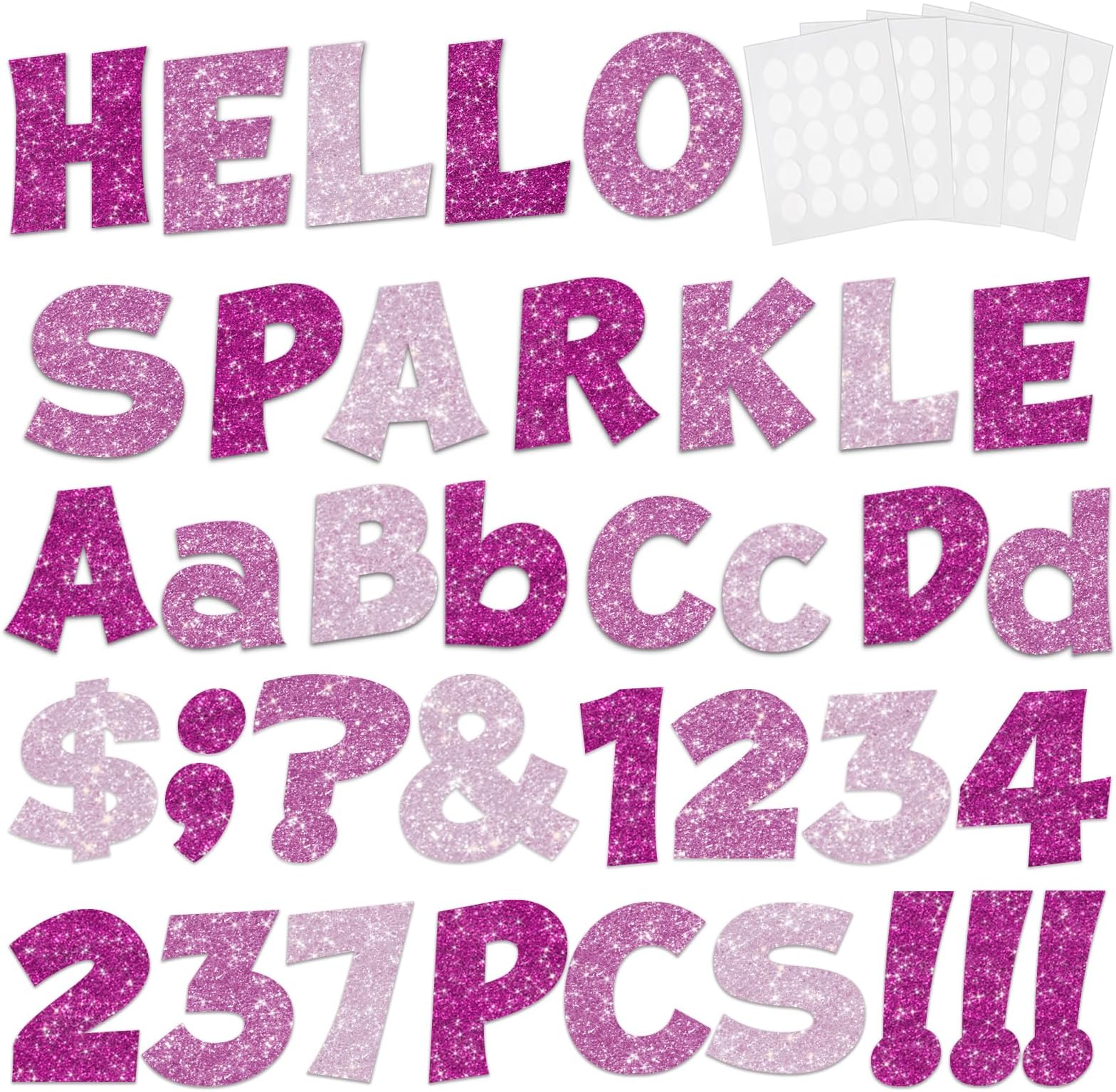 Amazon.com: 237 Pcs Glitter Bulletin Board Letters, Numbers and ...