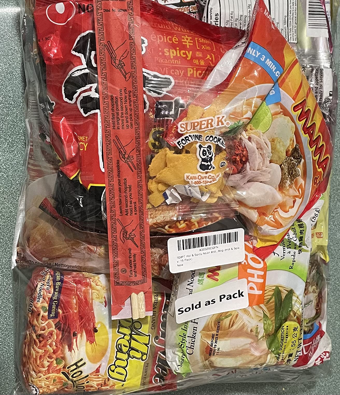 $8/mo - Finance 7DIPT Hot & Spicy Asian Instant Noodle Box w/Fortune ...