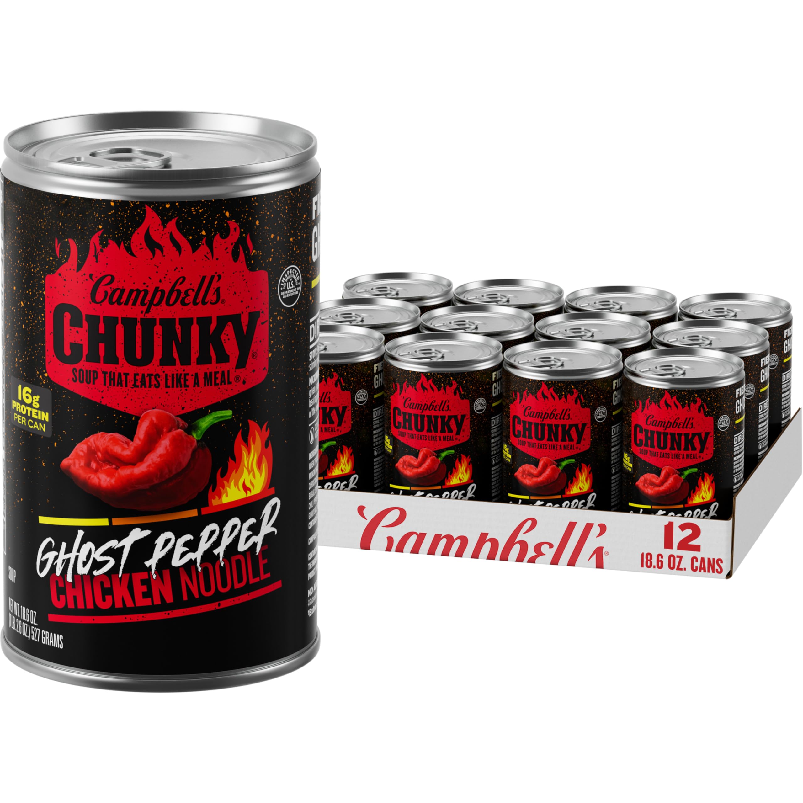 Snapklik.com : Campbells Chunky Ghost Pepper Chicken Noodle Soup, 18.6 Oz Can