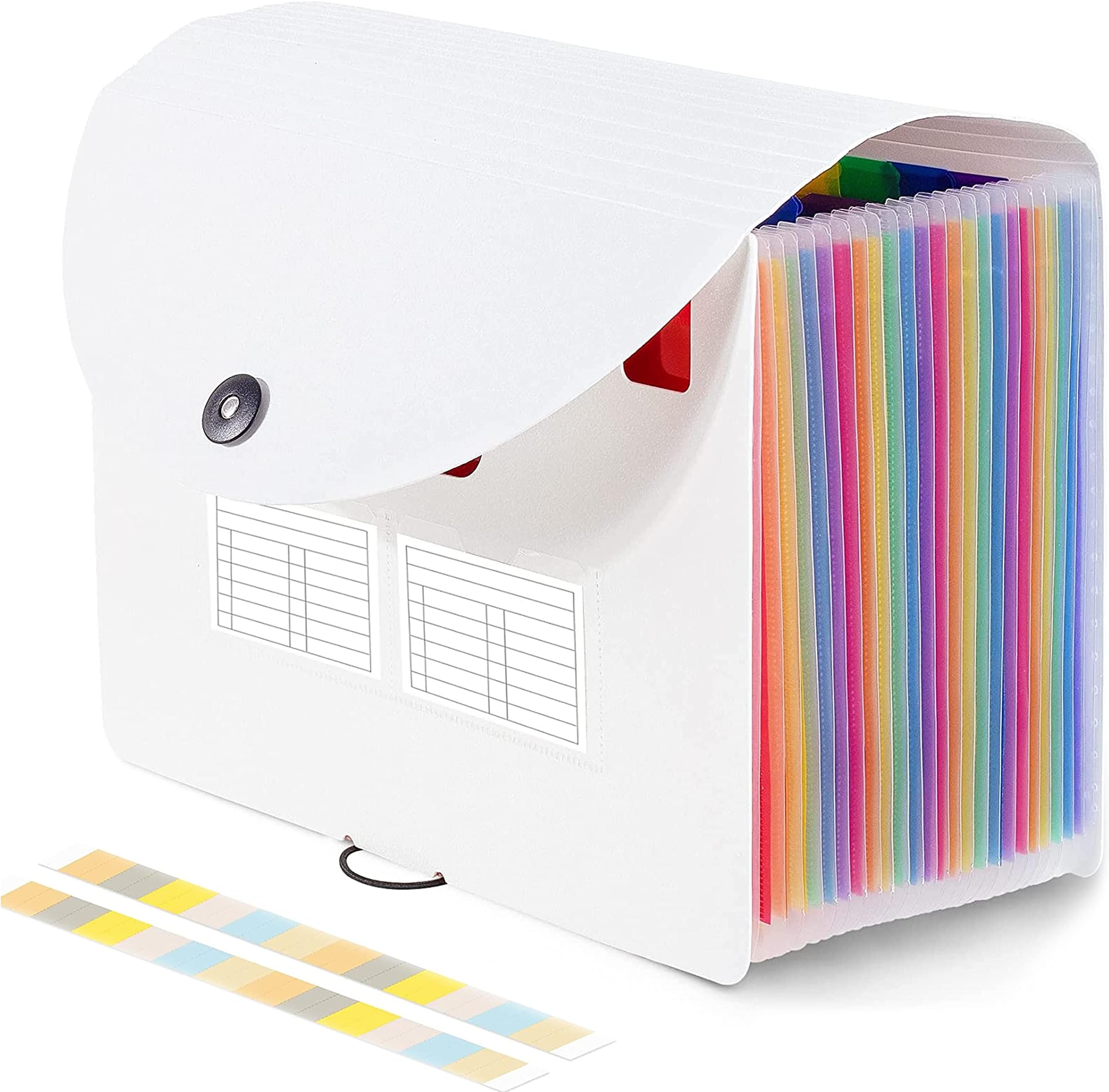 NISUN 24 Pockets File Organizer, Expanding File Folder, Plastic Letter ...