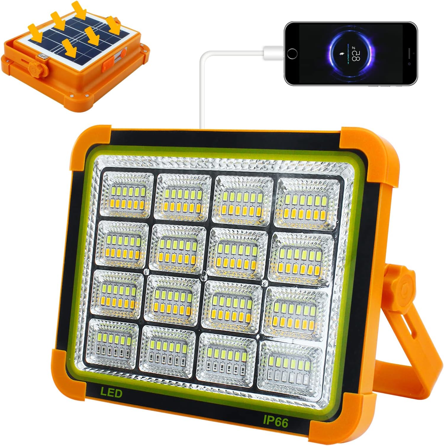 Flood Light, 100W Working Security Lights with Stand Handheld Placed ...
