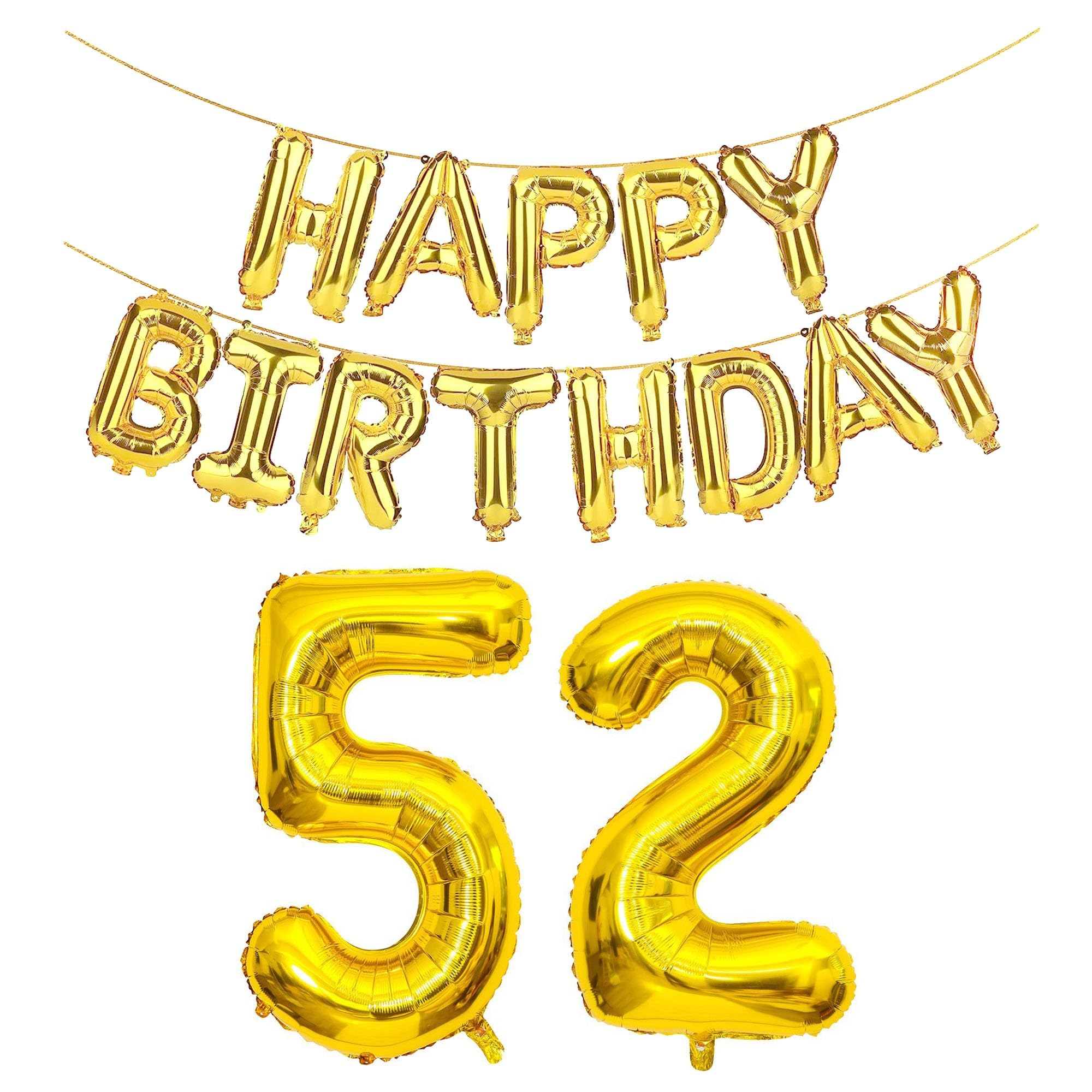 Amazon.com: SHUNTAI 52nd Birthday Decorations for Men Women 52 Number ...