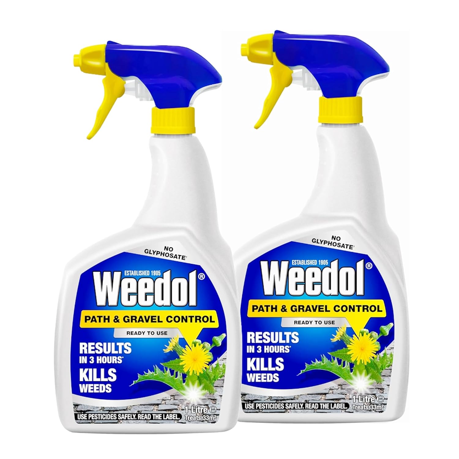 Path & Gravel Weed Killer Sprayer - Pack of 2 x 1L Weed Control Ready ...
