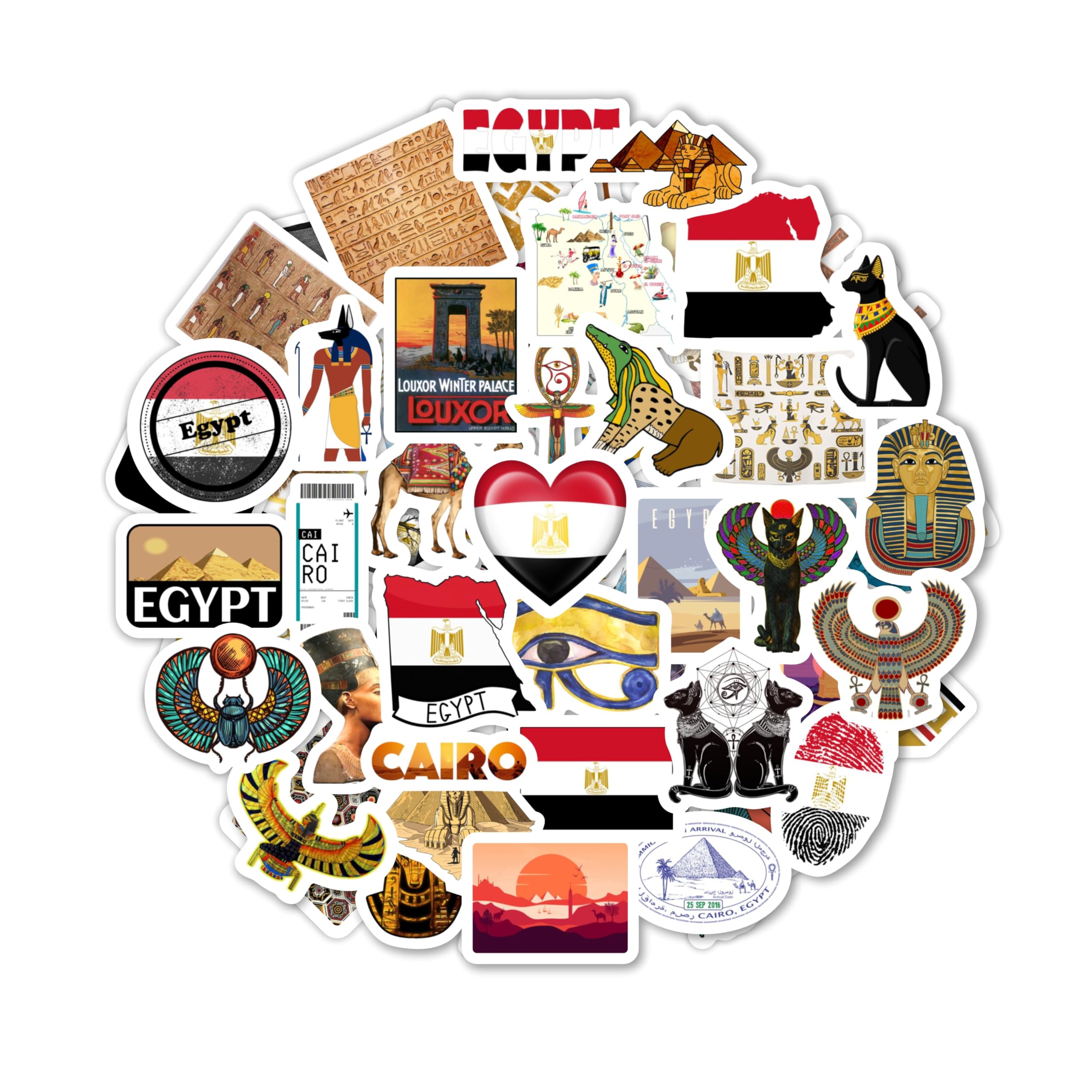 Amazon.com: 100Pcs Egypt Stickers for Water Bottle and Laptop ...