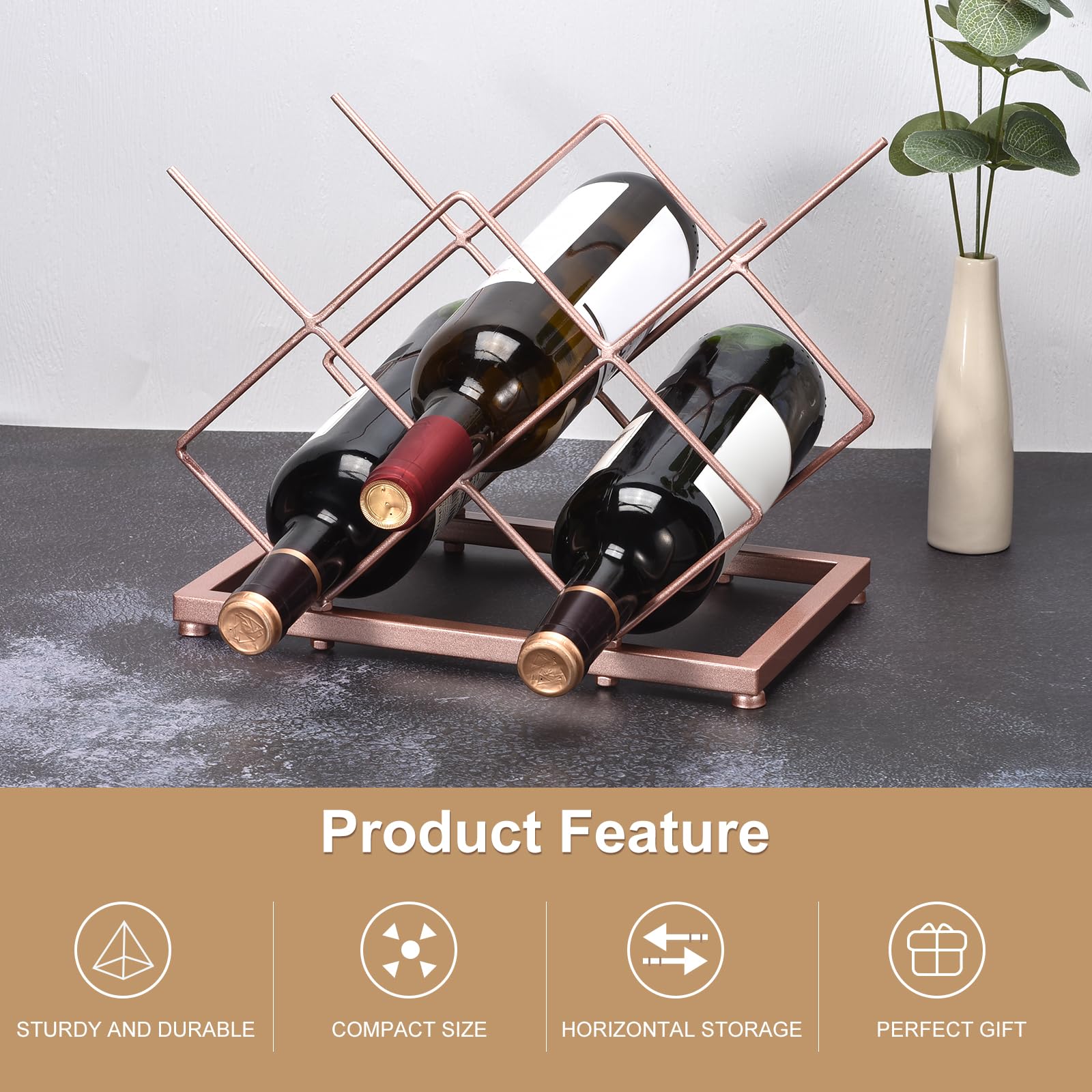 Uxcell Countertop Wine Rack, Tabletop Wine
