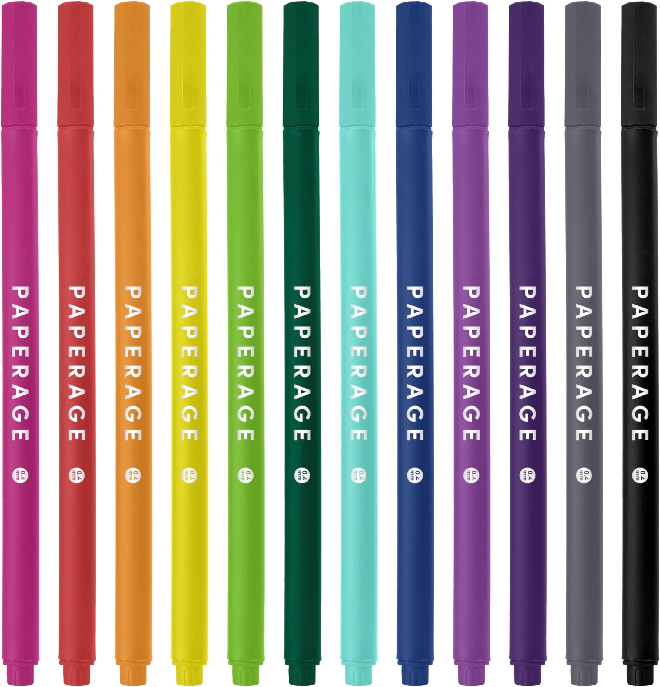Amazon.com : HANKU Colored Fineliner Pens, 0.38mm Fine Tip Pens, 8 ...