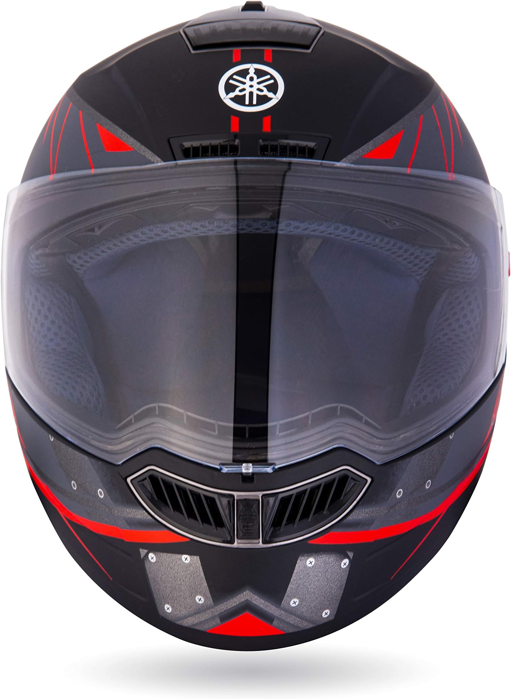 Yamaha YR8 Polycarbonate Full Face Helmet (Red, Size L) Y6AYR8BR0L16 ...