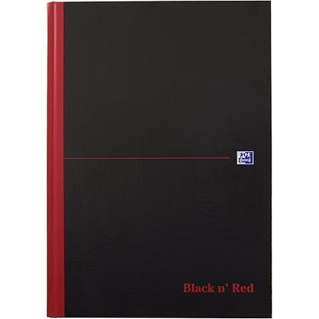 Oxford Black n' Red, A4 Notebook Hardcover, Casebound, Lined, 384 Page ...