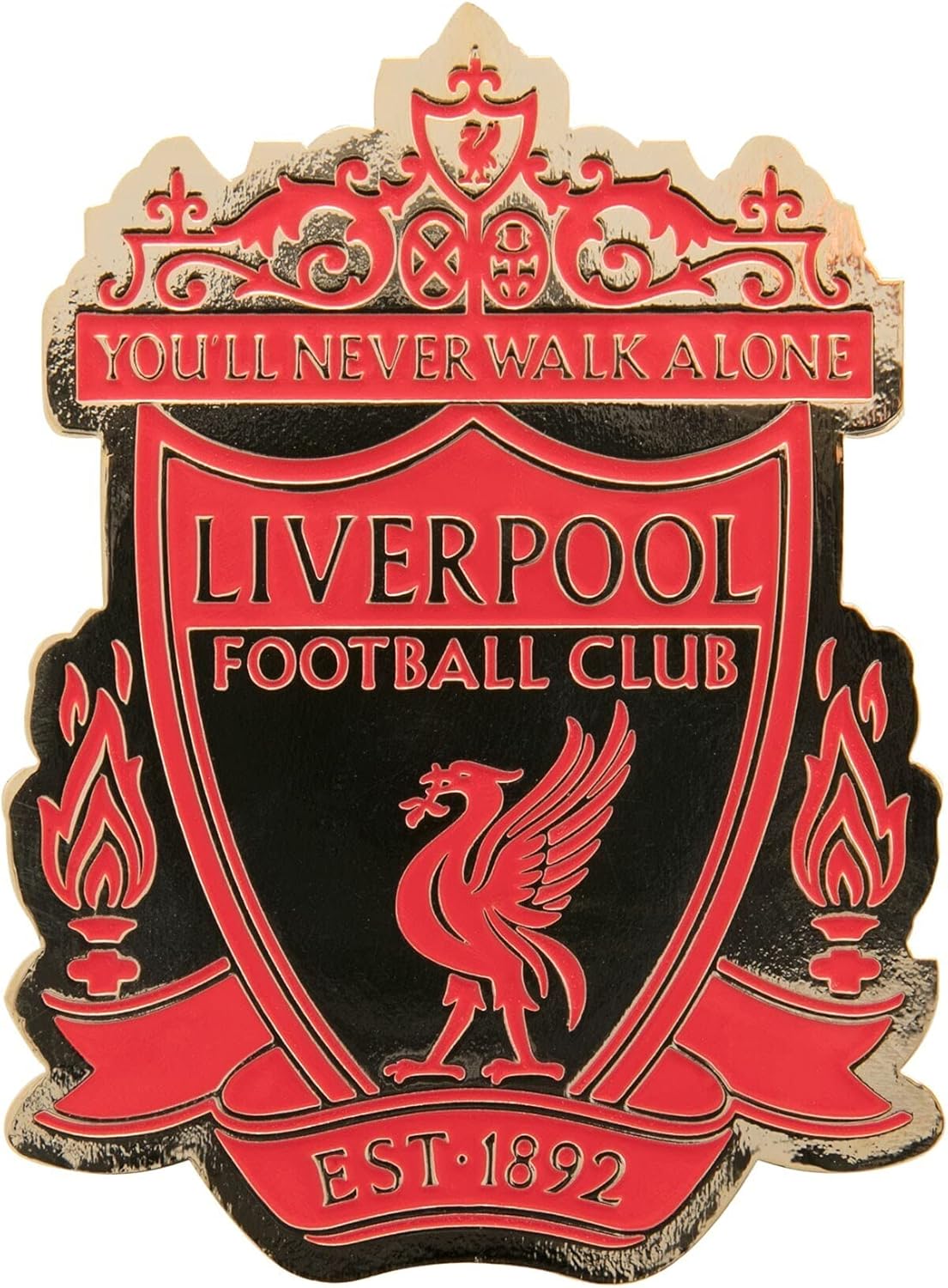 Amazon.com: Liverpool FC LFC Red & Gold Crest Magnet Official : Sports ...