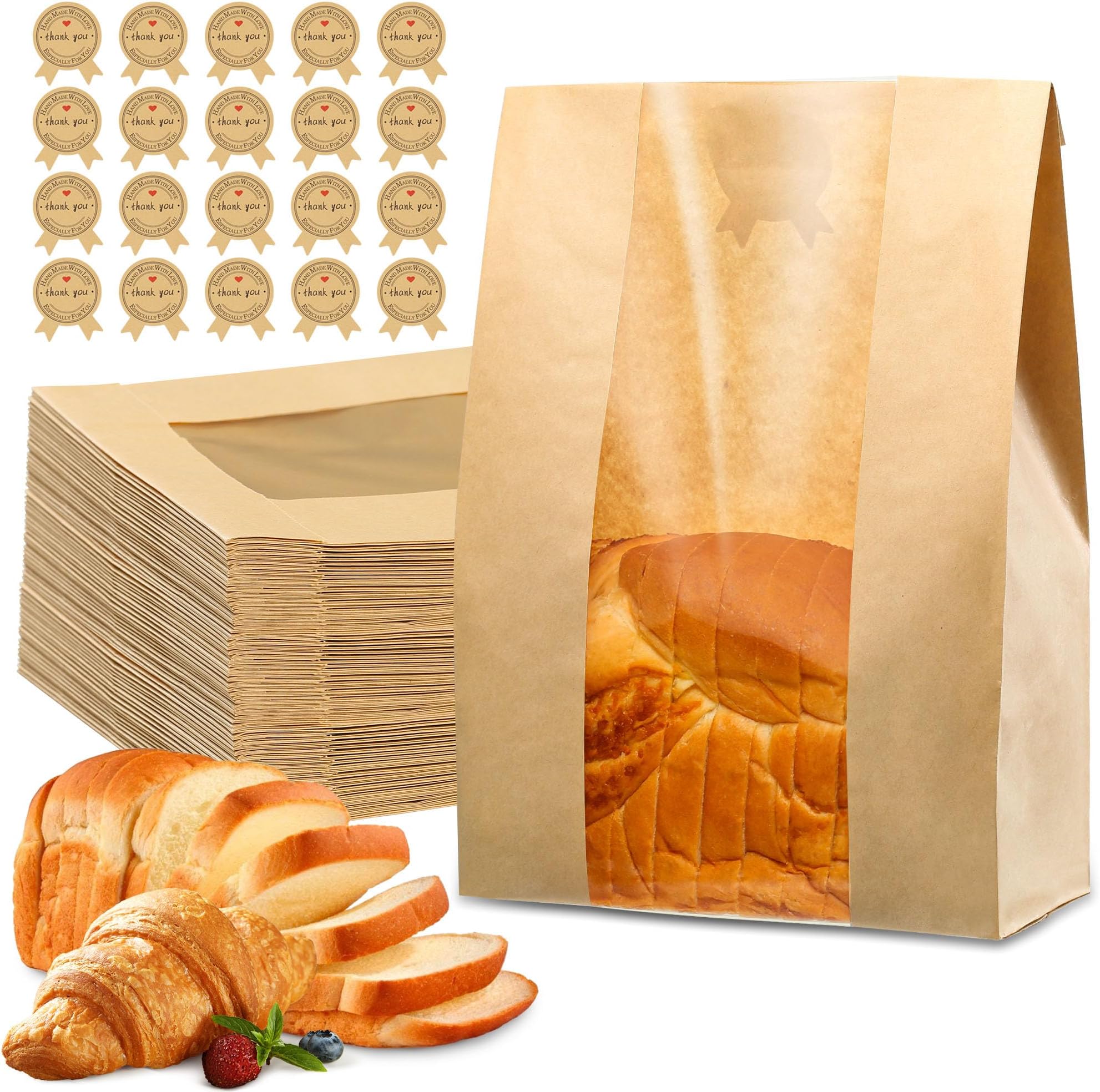 Amazon.com: 30 PCS Sourdough Bread Bags for Homemade Bread - Sukh Kraft ...