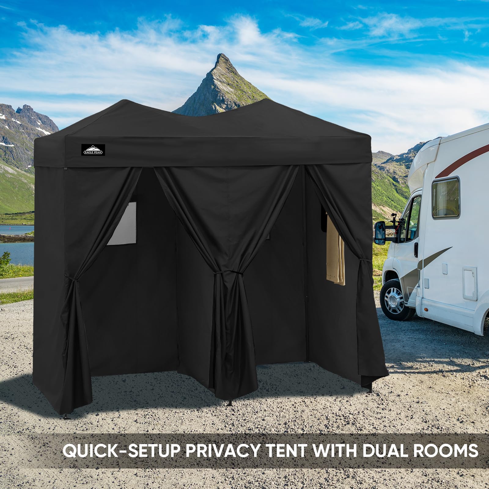 Snapklik.com : Outdoor Changing Room 8x4, 2 Room Pop Up Portable ...