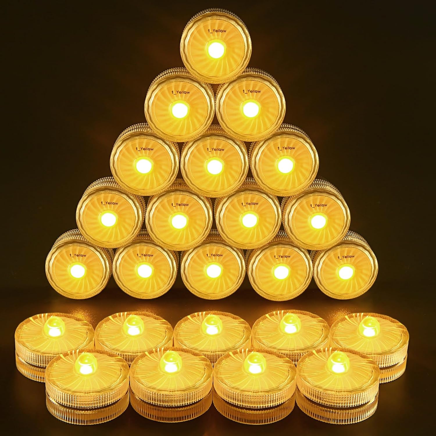 Amazon.com: HL Submersible LED Lights,Yellow Small LED Light,100 Hours ...