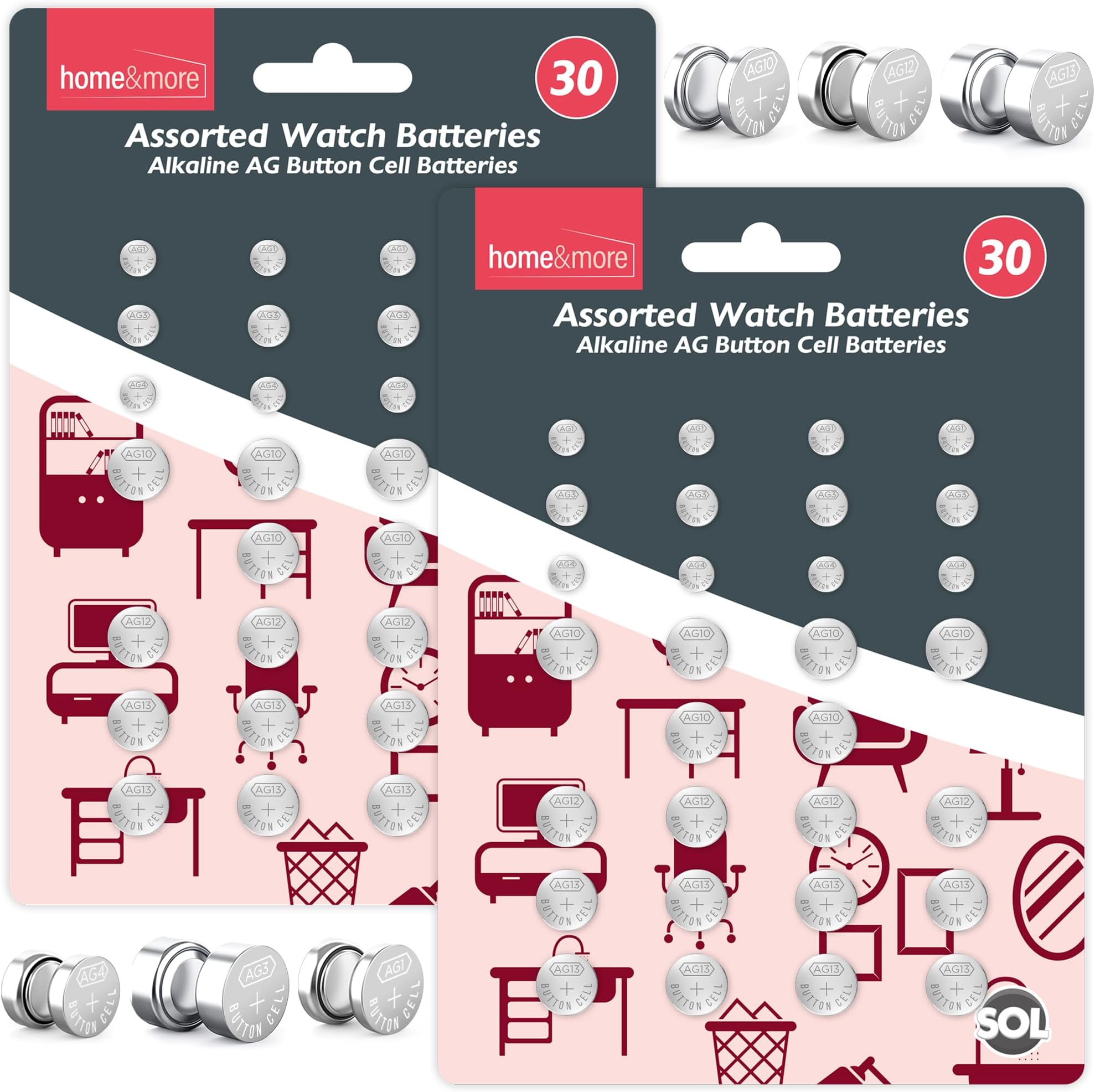 Agfa Photo Mixed Watch Battery 25 Pack - 364 392 377 386 357: Amazon.co ...
